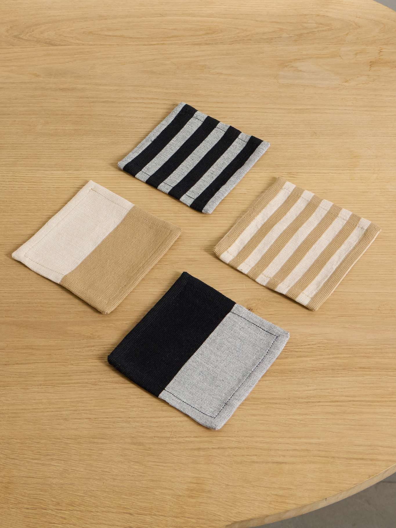 HUNTING SEASON Set of four striped cotton cocktail napkins | NET-A-PORTER