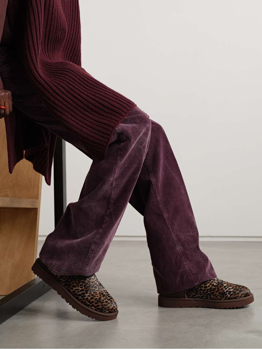 UGG Classic Ultra Mini Caspian leopard-print calf hair boots | NET-A-PORTER