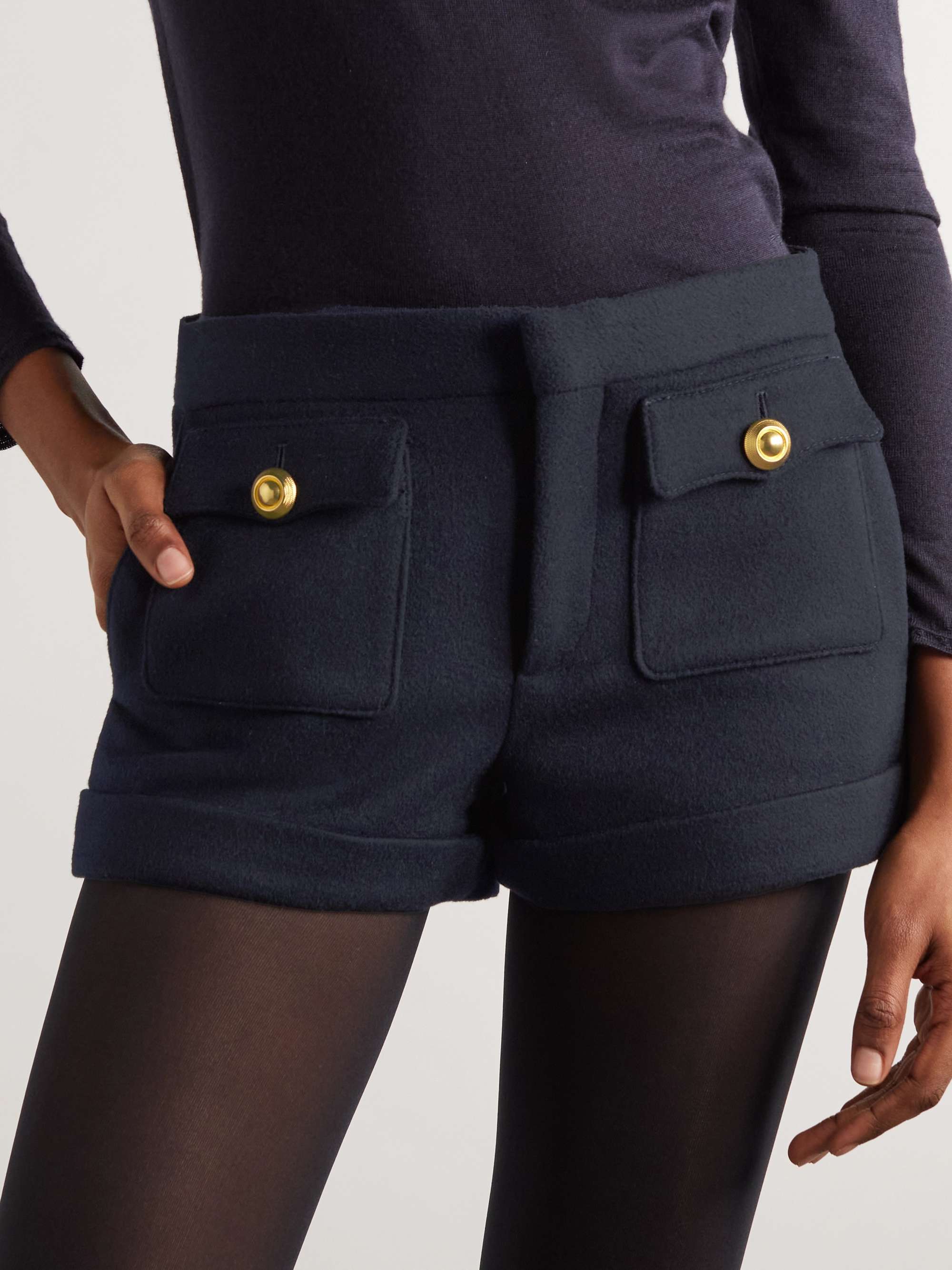 TOM FORD Embellished felt shorts | NET-A-PORTER