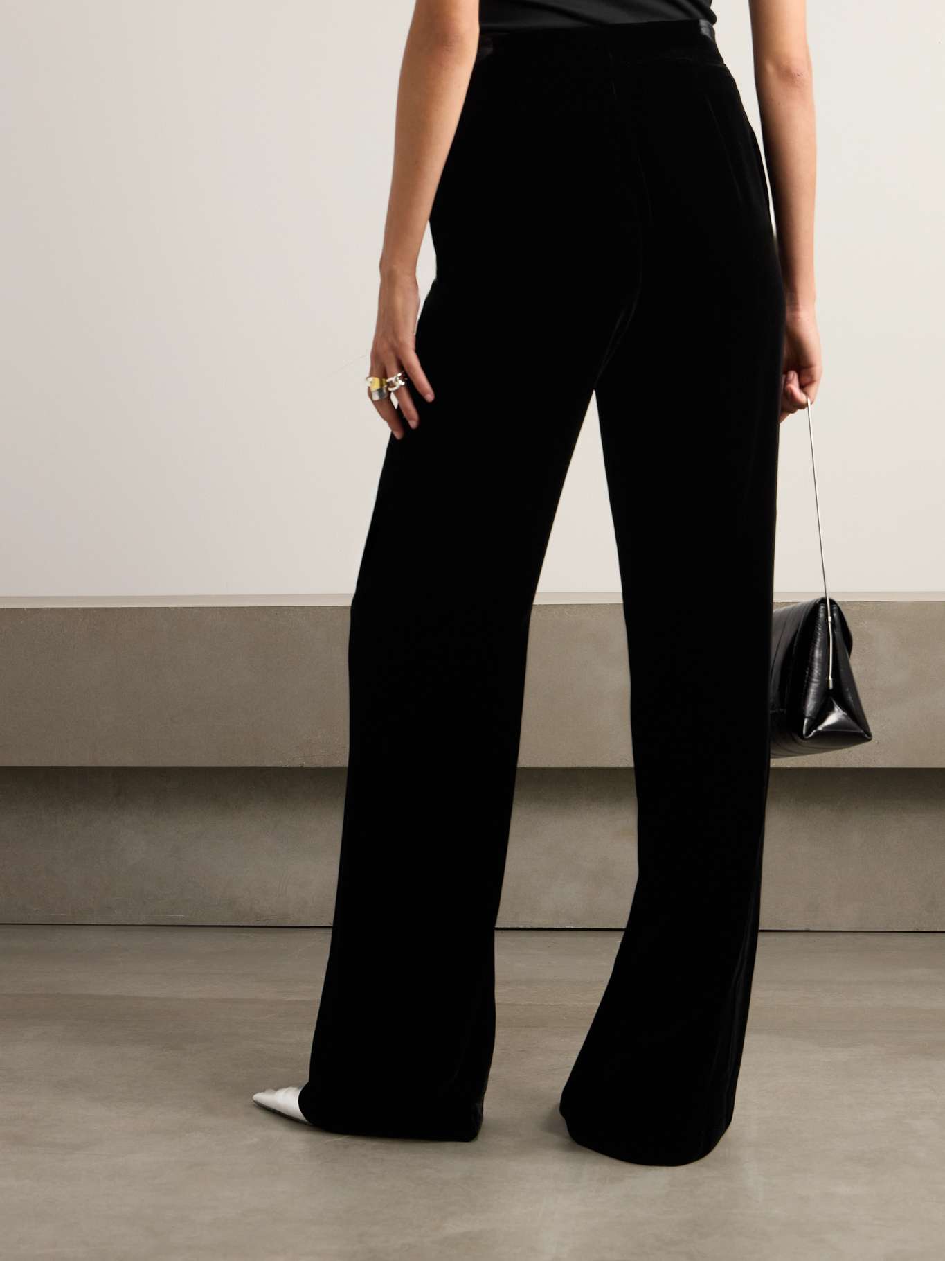 RALPH LAUREN COLLECTION Dean velvet wide-leg pants | NET-A-PORTER