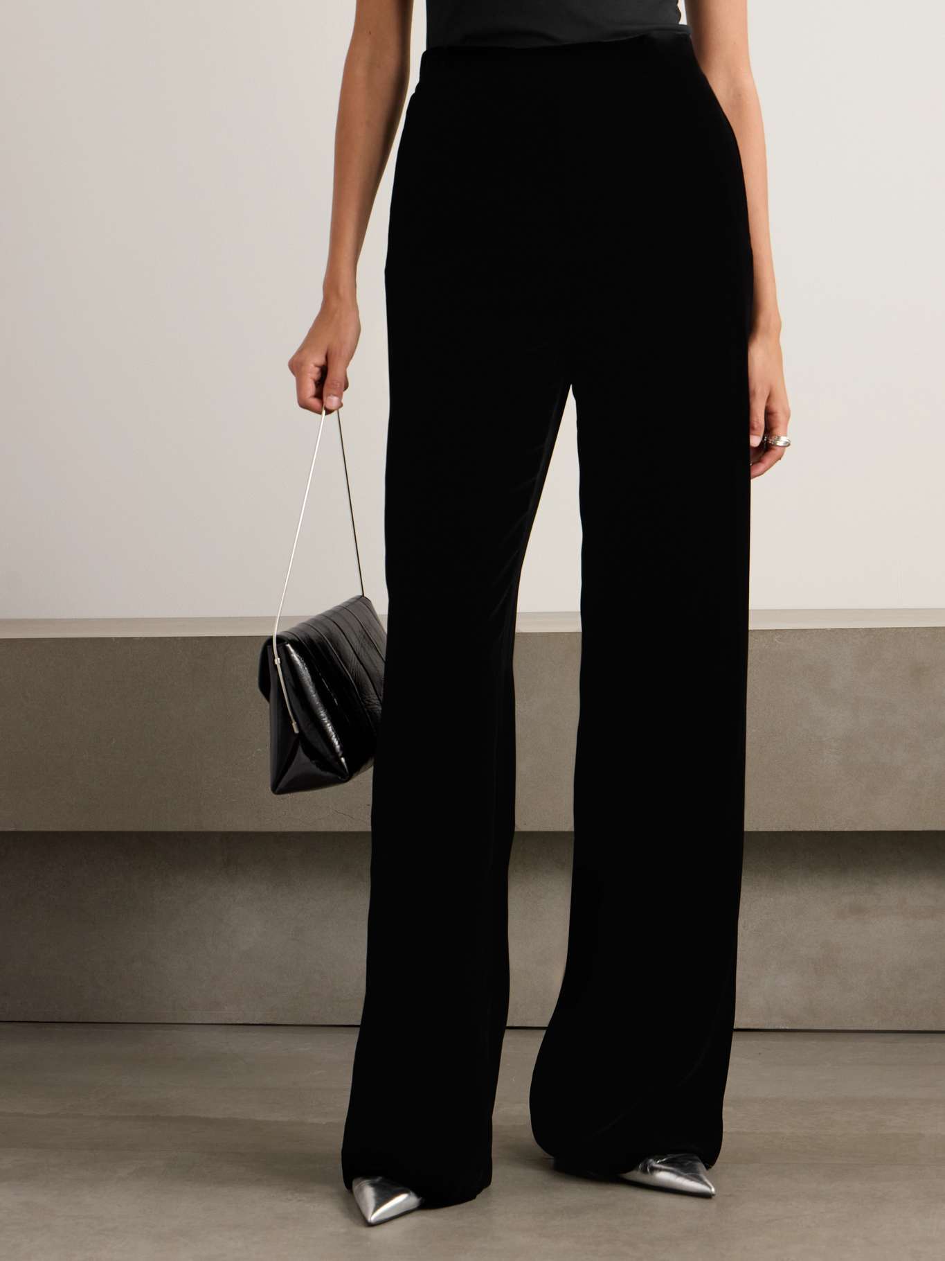 RALPH LAUREN COLLECTION Dean velvet wide-leg pants | NET-A-PORTER