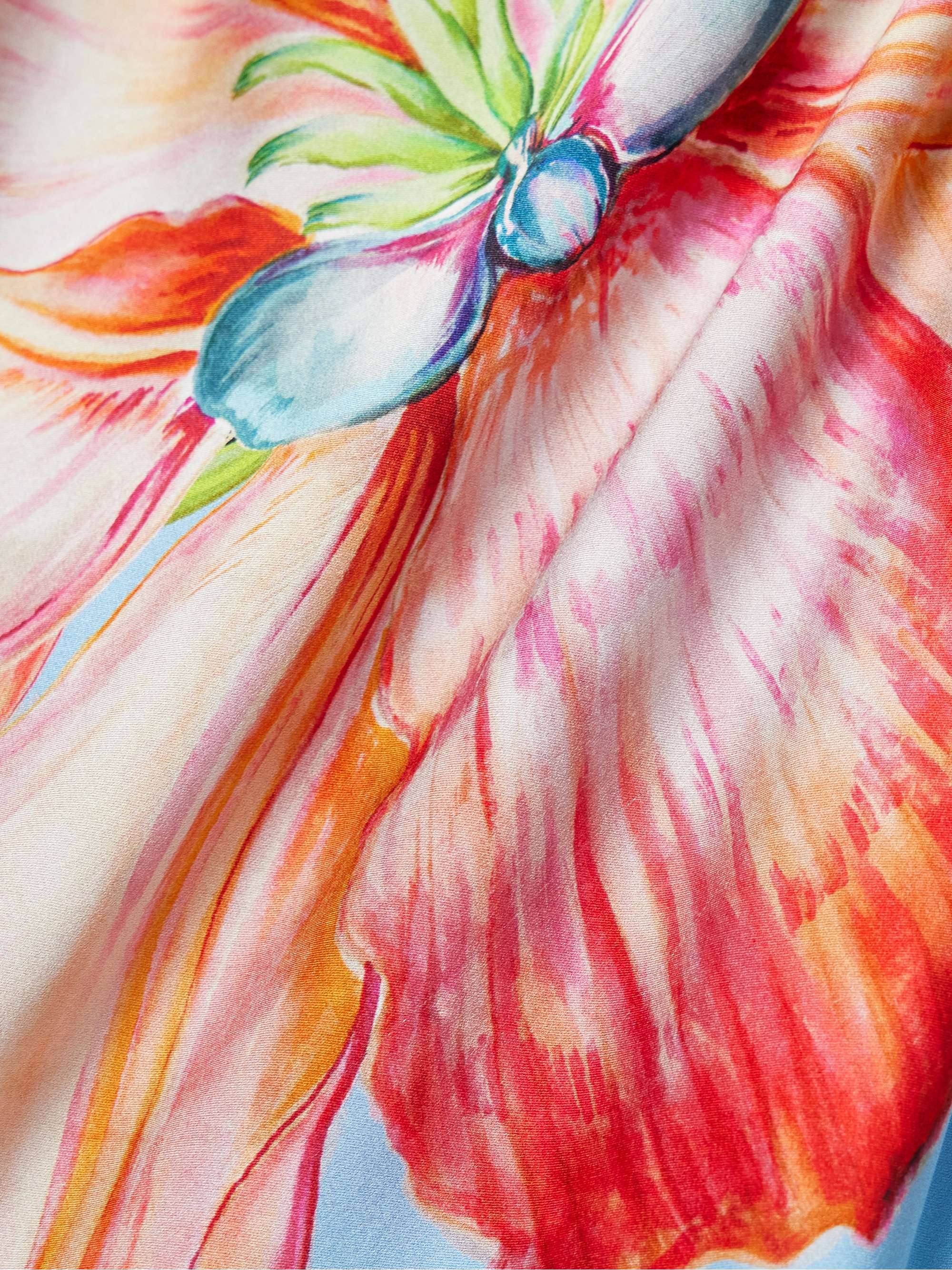 REBECCA VALLANCE Orchid Oasis draped floral-print silk-satin halterneck ...