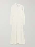 16ARLINGTON Gitsie cotton-trimmed button-detailed ribbed stretch-jersey ...