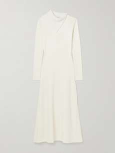 16ARLINGTON Gitsie cotton-trimmed button-detailed ribbed stretch-jersey ...