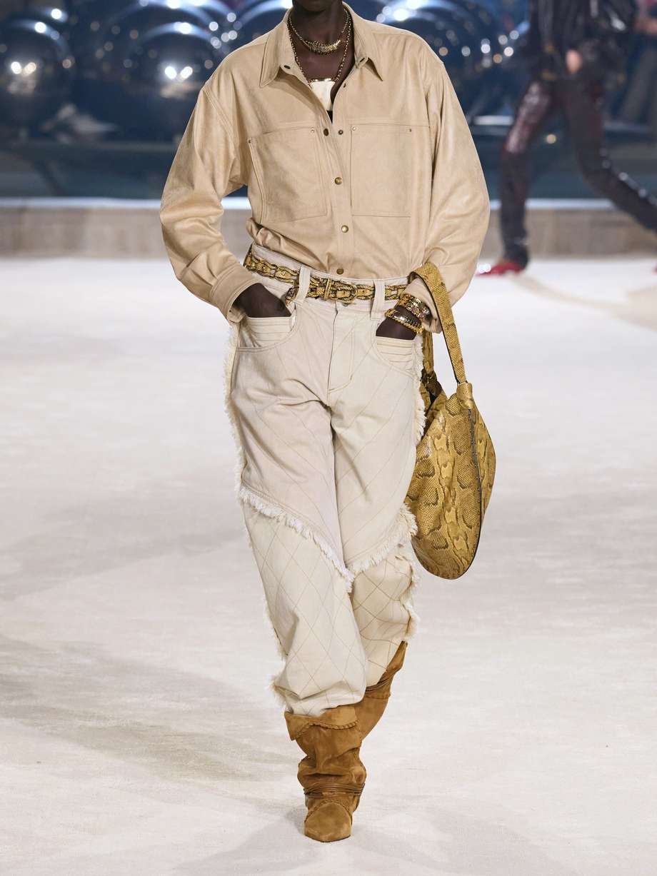 ISABEL MARANT Shanila paneled frayed high-rise wide-leg jeans | NET-A ...