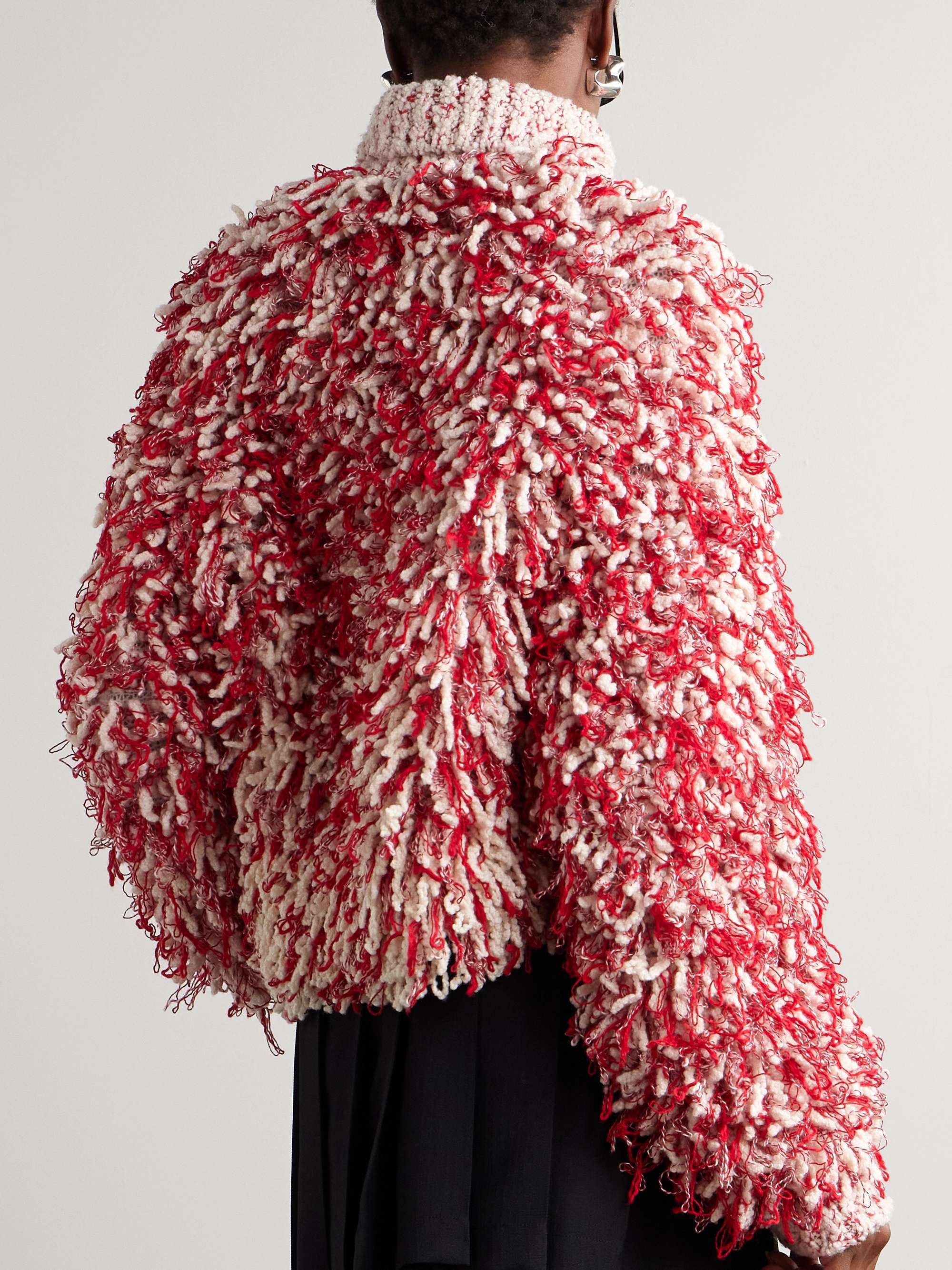 ISABEL MARANT Moka fringed wool-blend bouclé tutleneck sweater | NET-A ...