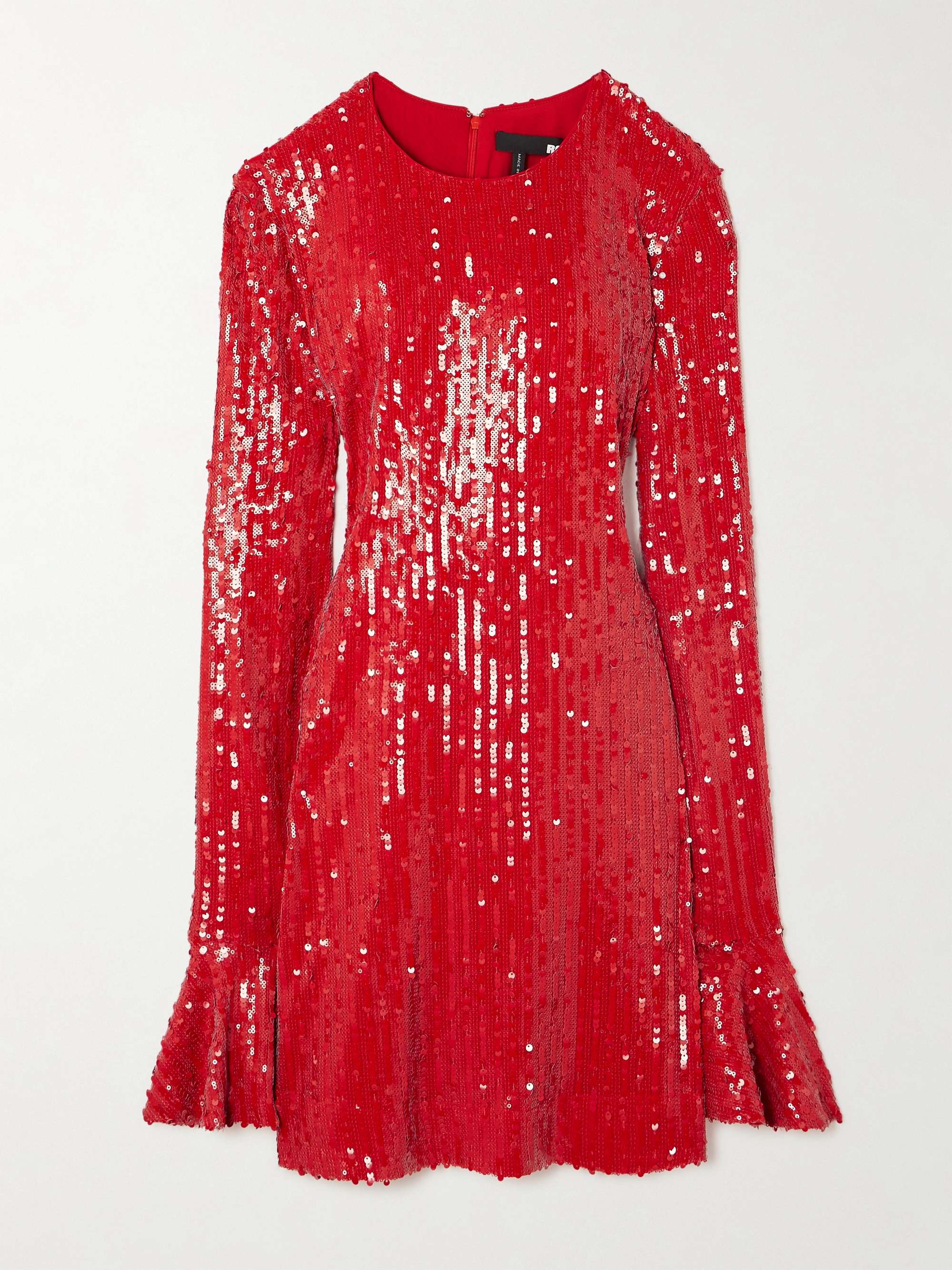 ROTATE BIRGER CHRISTENSEN Sequined stretch recycled-jersey mini dress | NET-A-PORTER