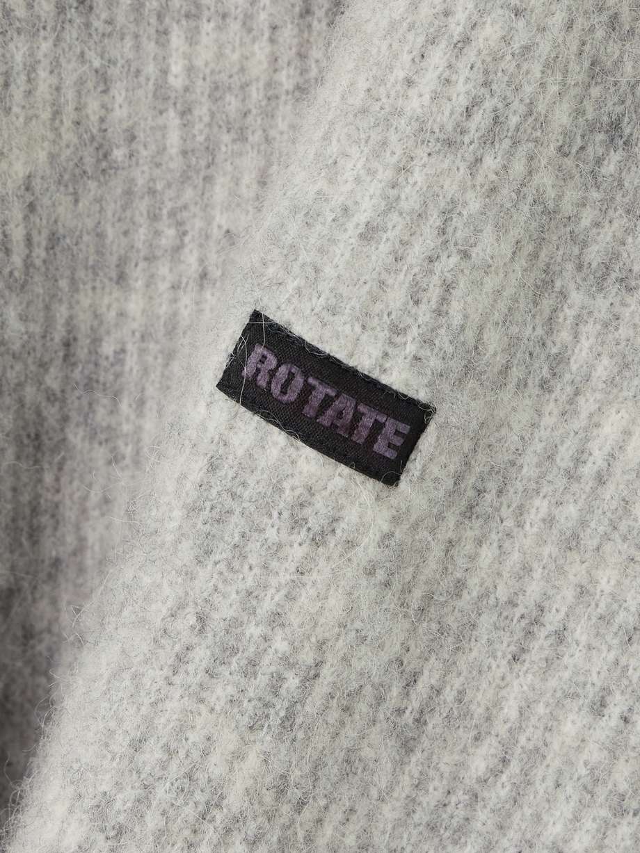 ROTATE BIRGER CHRISTENSEN Appliquéd merino wool-blend turtleneck ...