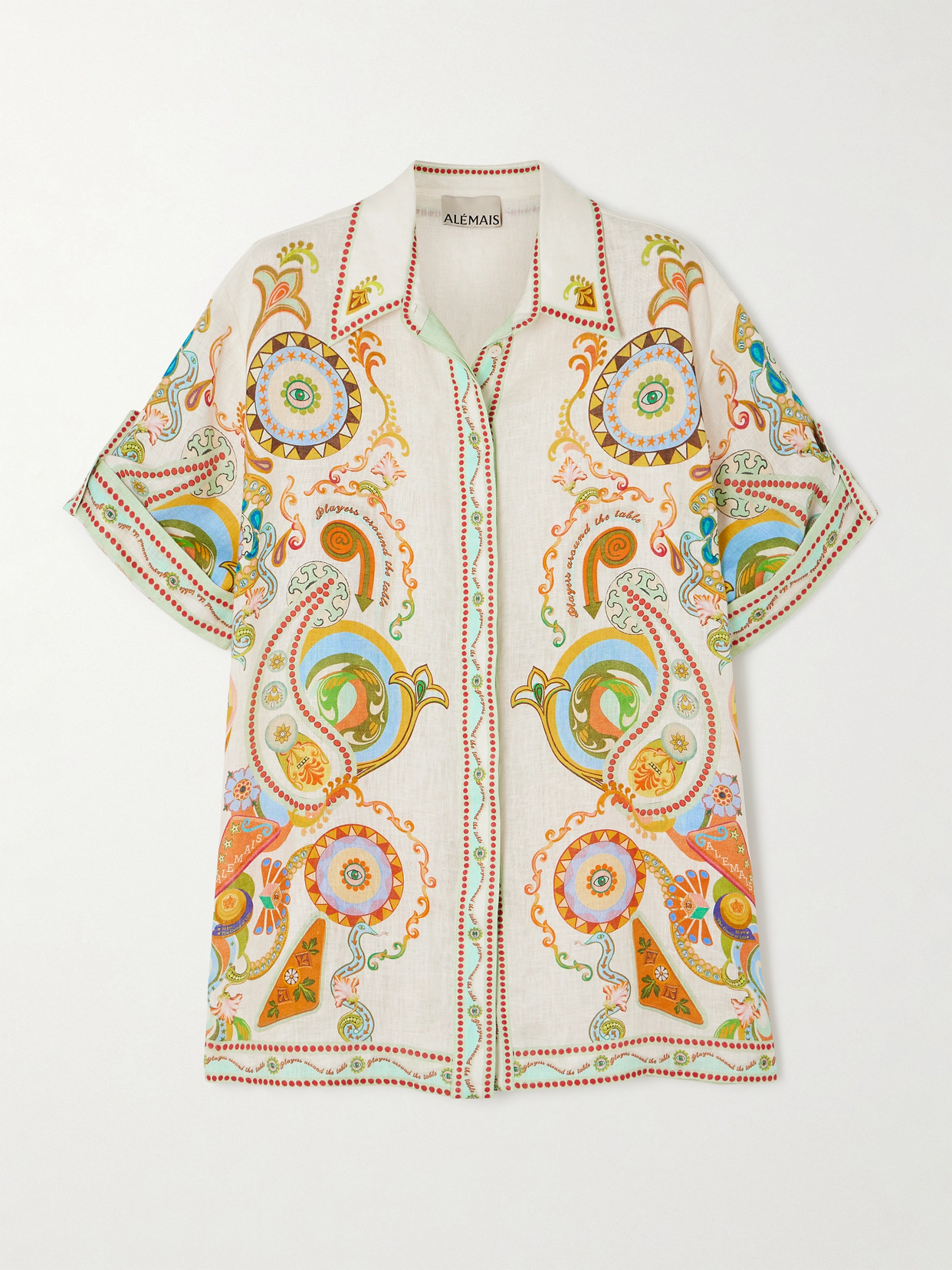 Alemais Pinball Printed Linen Shirt In Multi | ModeSens
