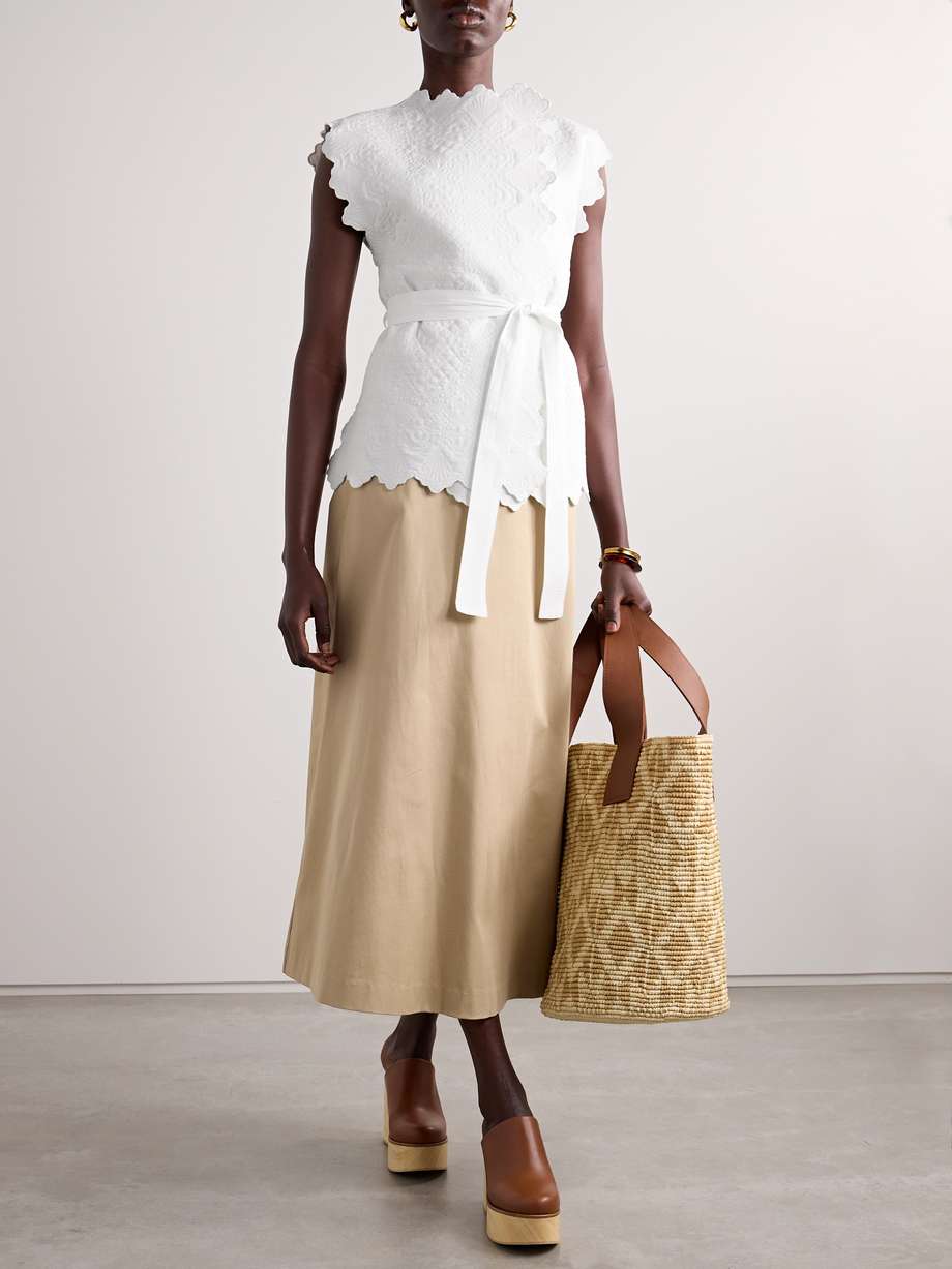 ULLA JOHNSON Leiro matelassé cotton vest | NET-A-PORTER