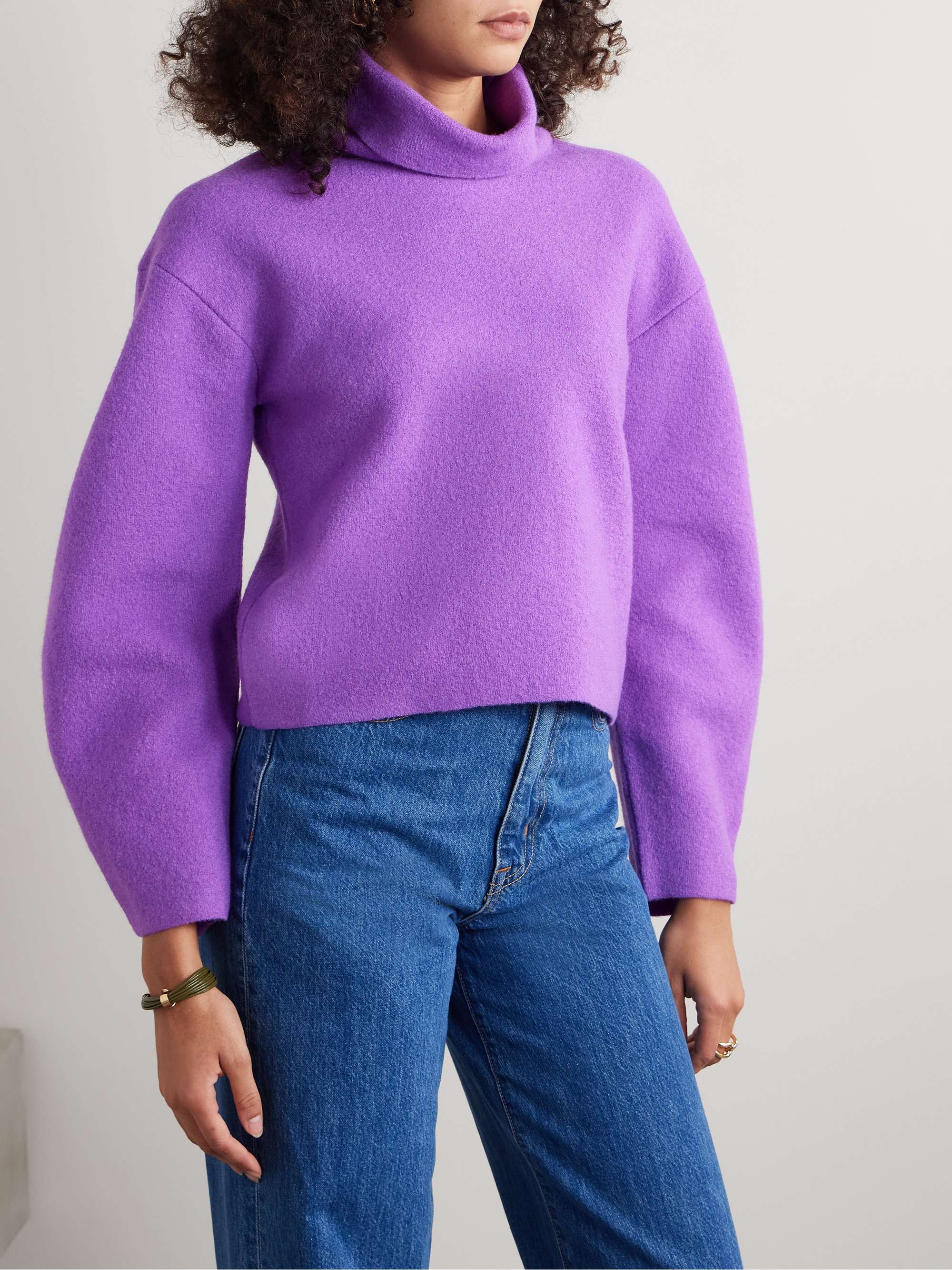ULLA JOHNSON Leona brushed-wool turtleneck sweater | NET-A-PORTER