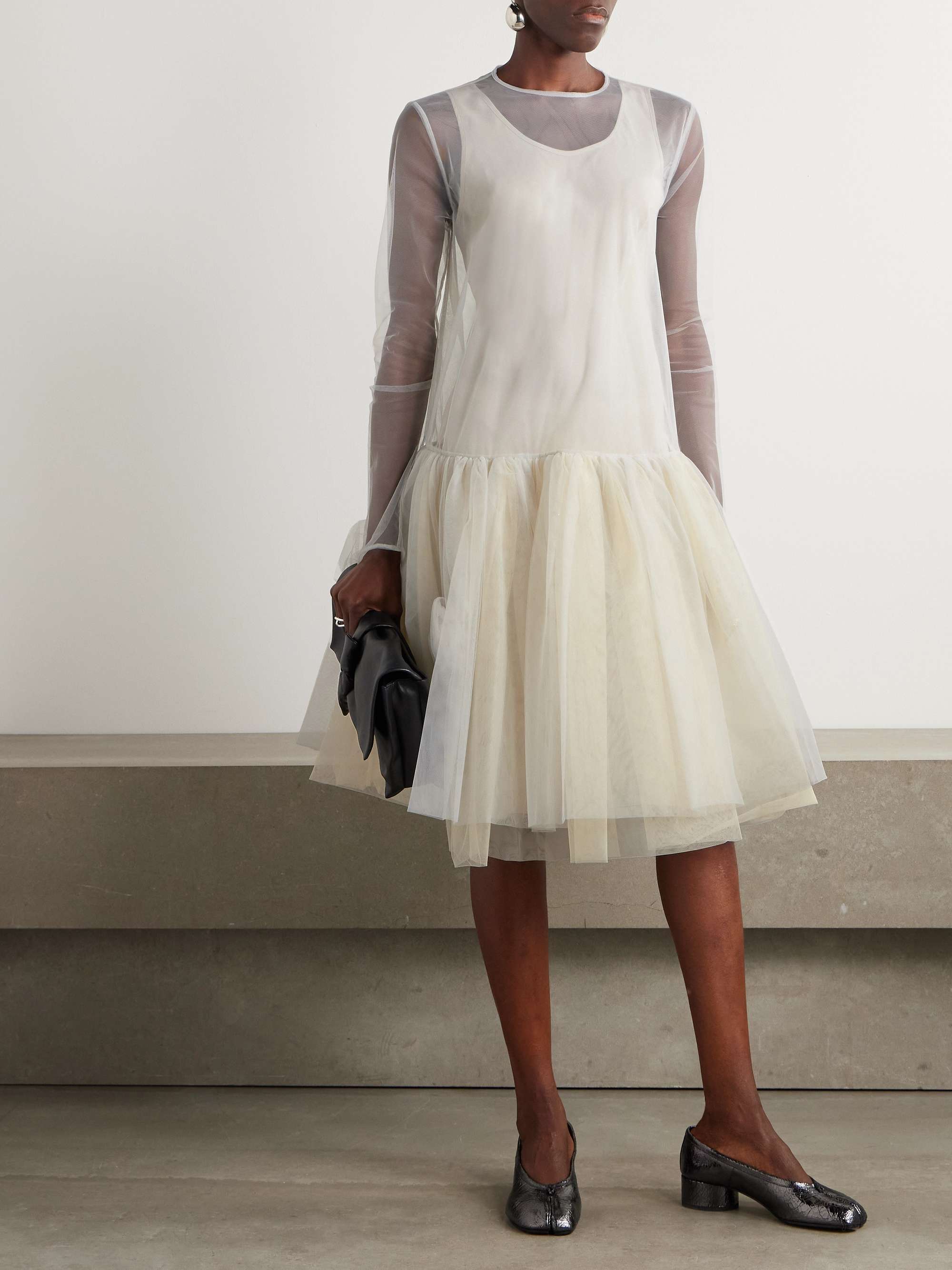 MOLLY GODDARD Layered ruffled tulle dress | NET-A-PORTER
