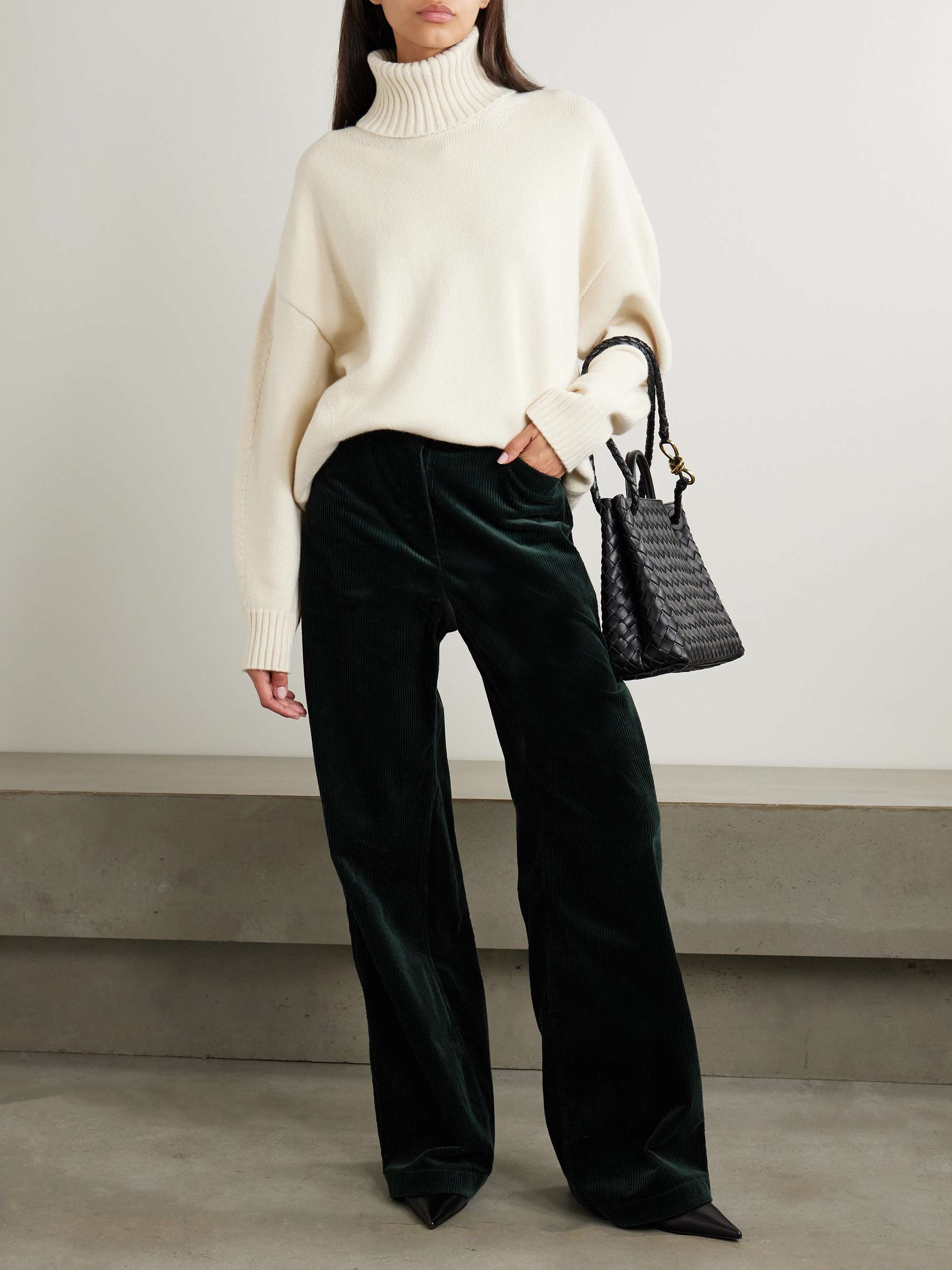 ANOTHER TOMORROW Recycled-cashmere and wool-blend turtleneck sweater ...