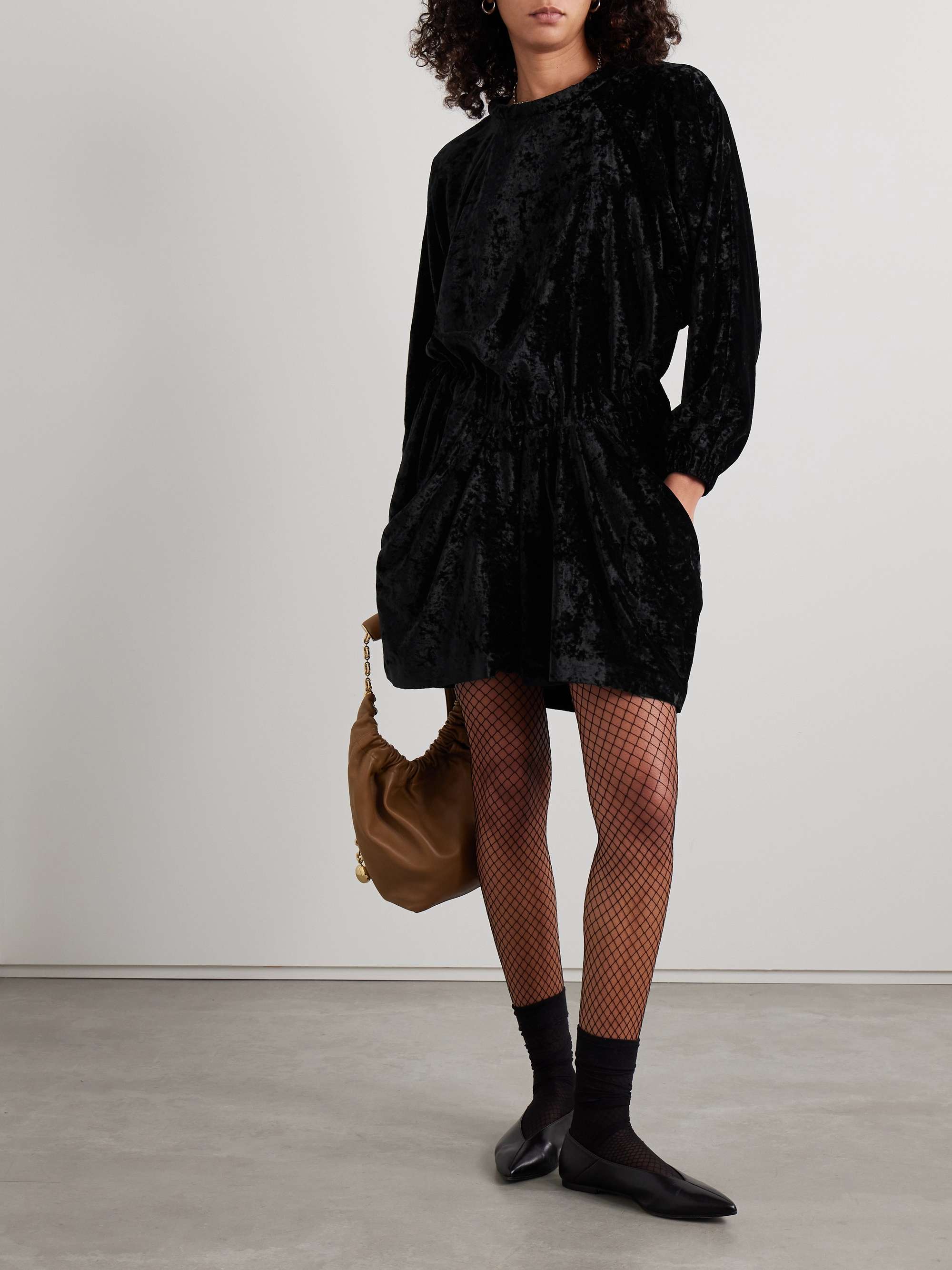 ISABEL MARANT Lassie crushed-velvet mini dress | NET-A-PORTER