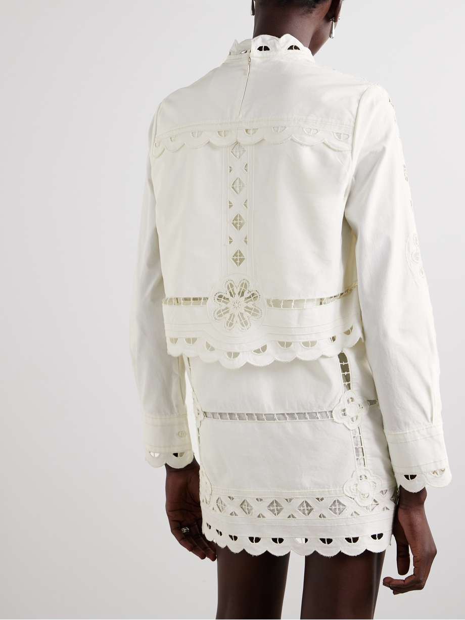 ISABEL MARANT Praline broderie anglaise cotton mini dress | NET-A-PORTER