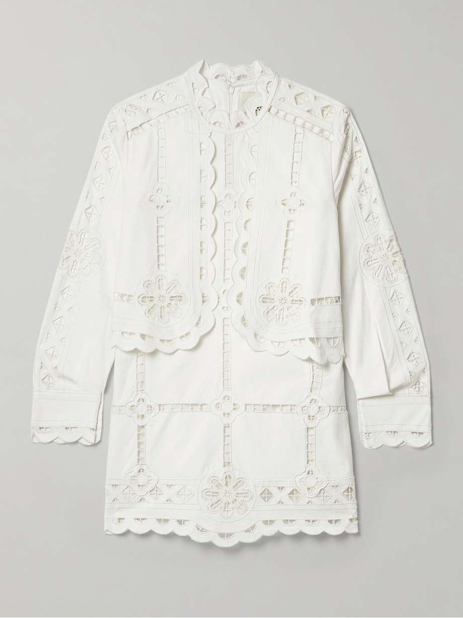 ISABEL MARANT Praline broderie anglaise cotton mini dress | NET-A-PORTER