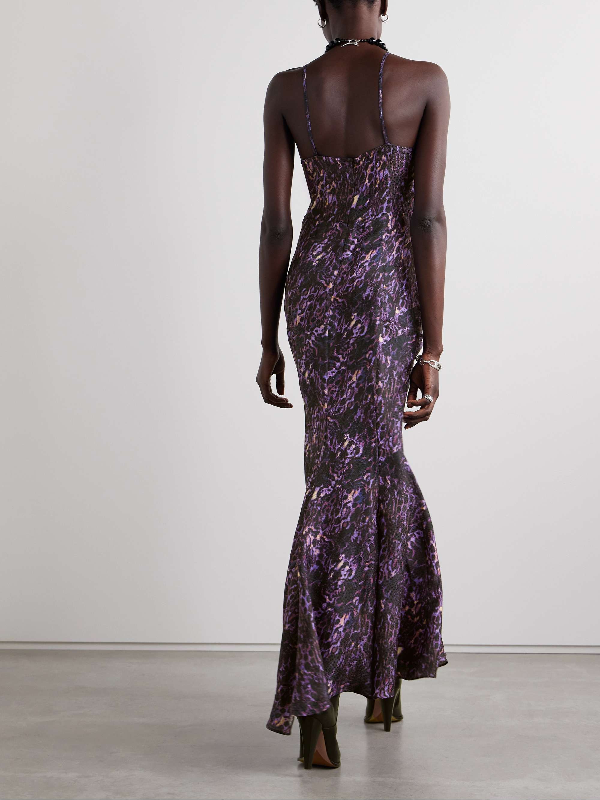 ISABEL MARANT Manelia draped printed fil coupé maxi dress | NET-A-PORTER