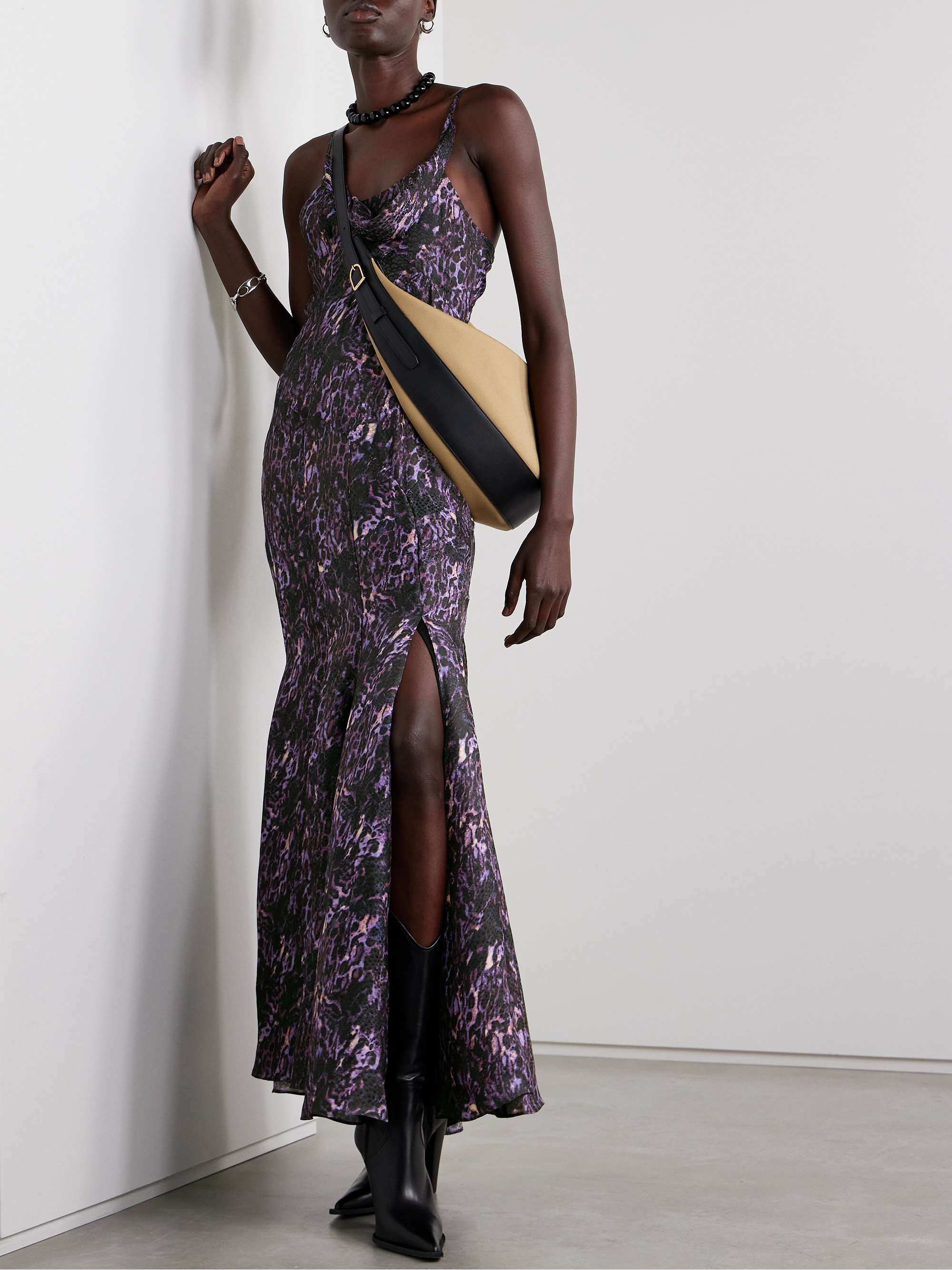 ISABEL MARANT Manelia draped printed fil coupé maxi dress | NET-A-PORTER