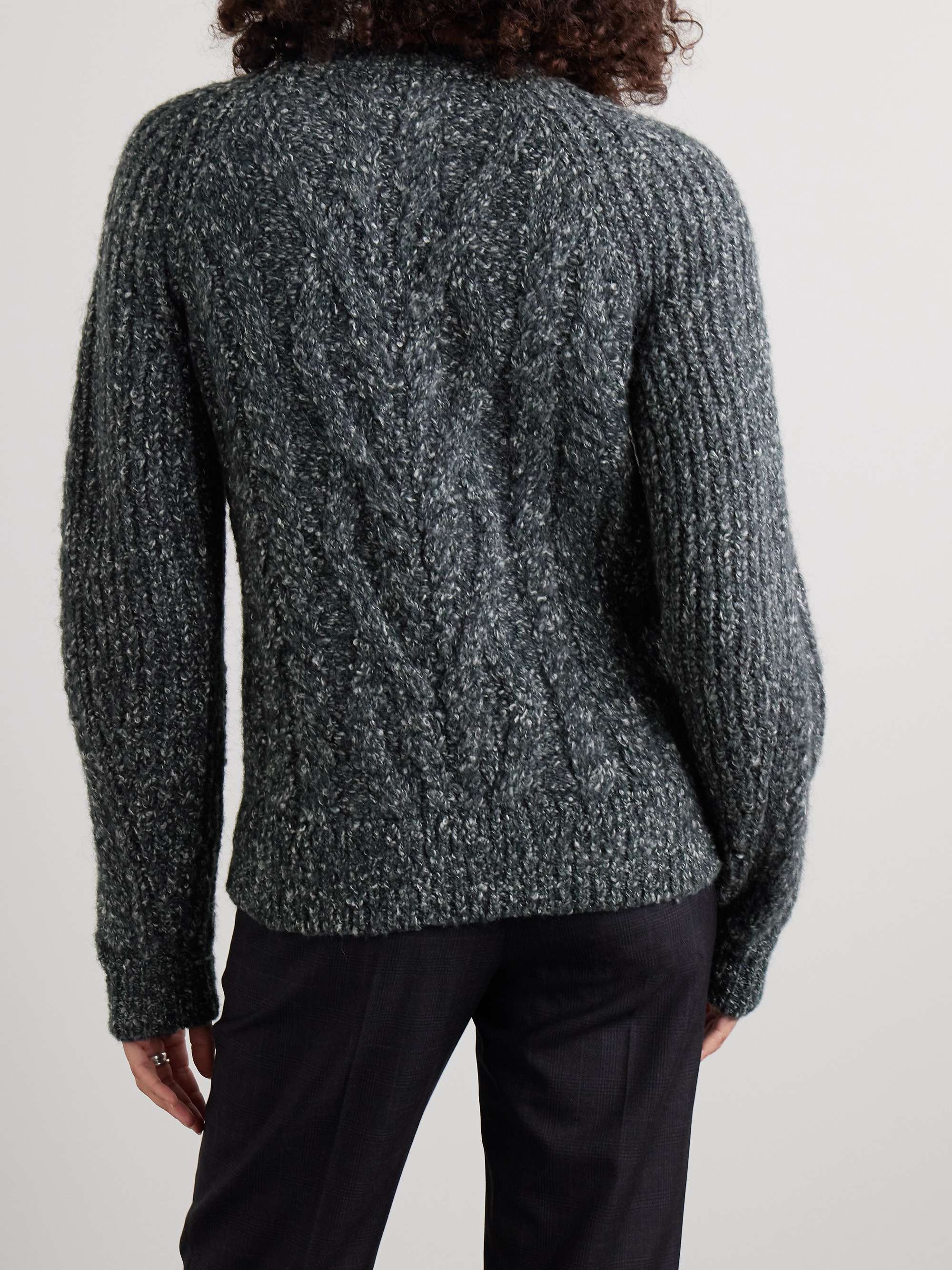 ISABEL MARANT Kallie cable-knit bouclé sweater | NET-A-PORTER