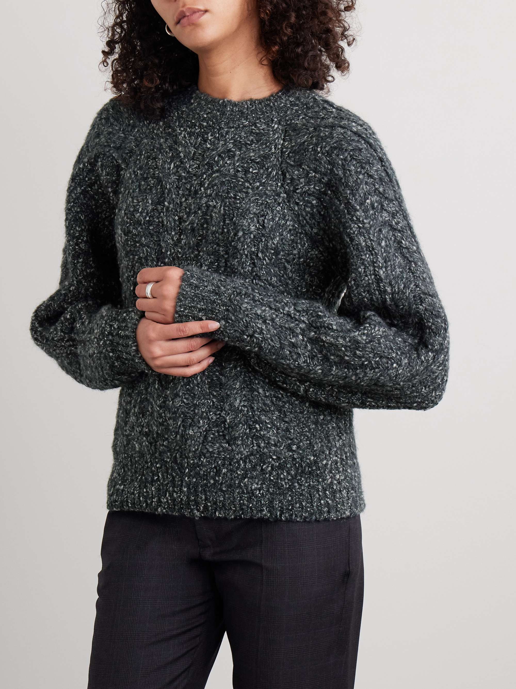 ISABEL MARANT Kallie cable-knit bouclé sweater | NET-A-PORTER