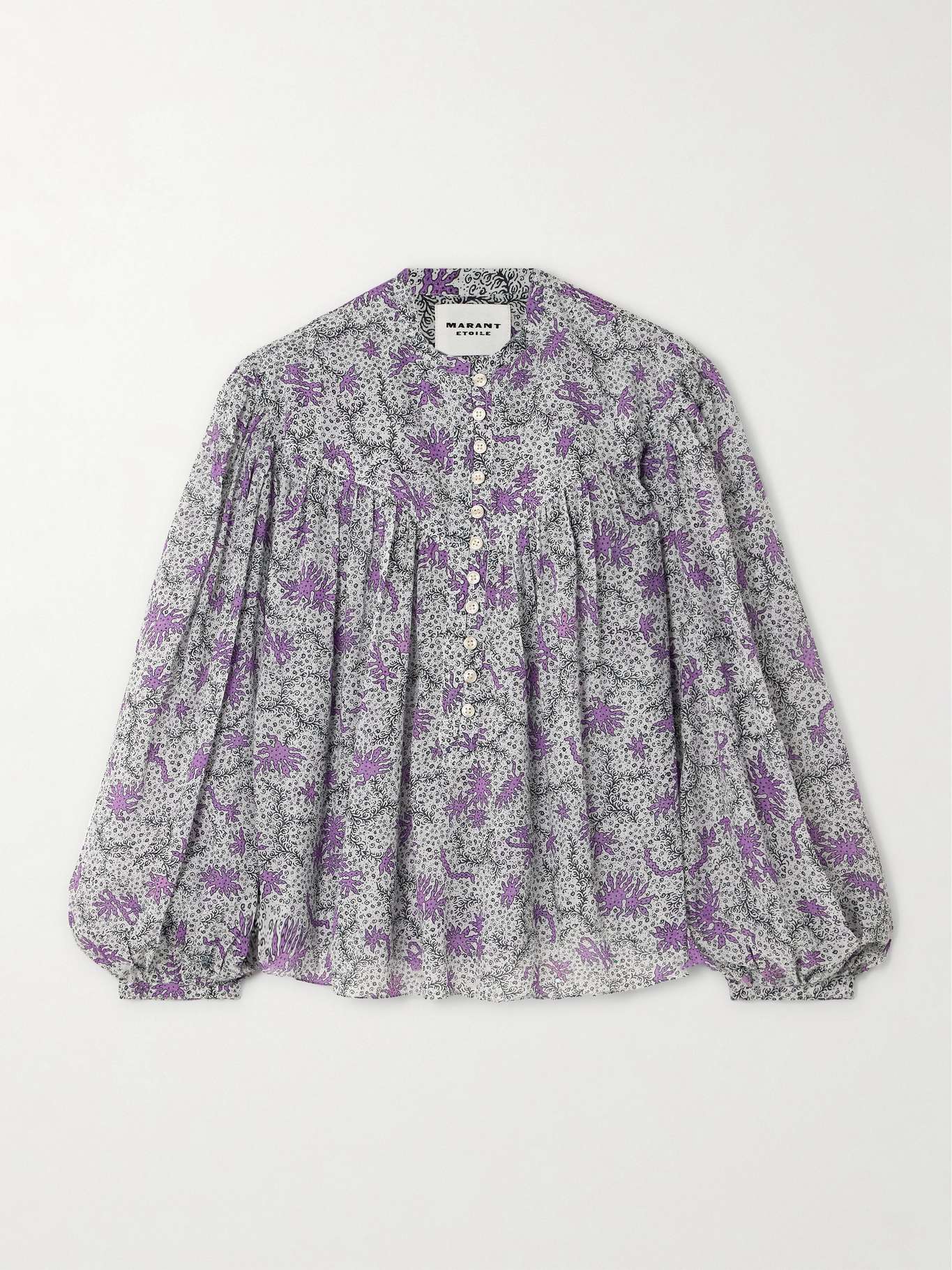 MARANT ÉTOILE Salika floral-print cotton-voile blouse | NET-A-PORTER