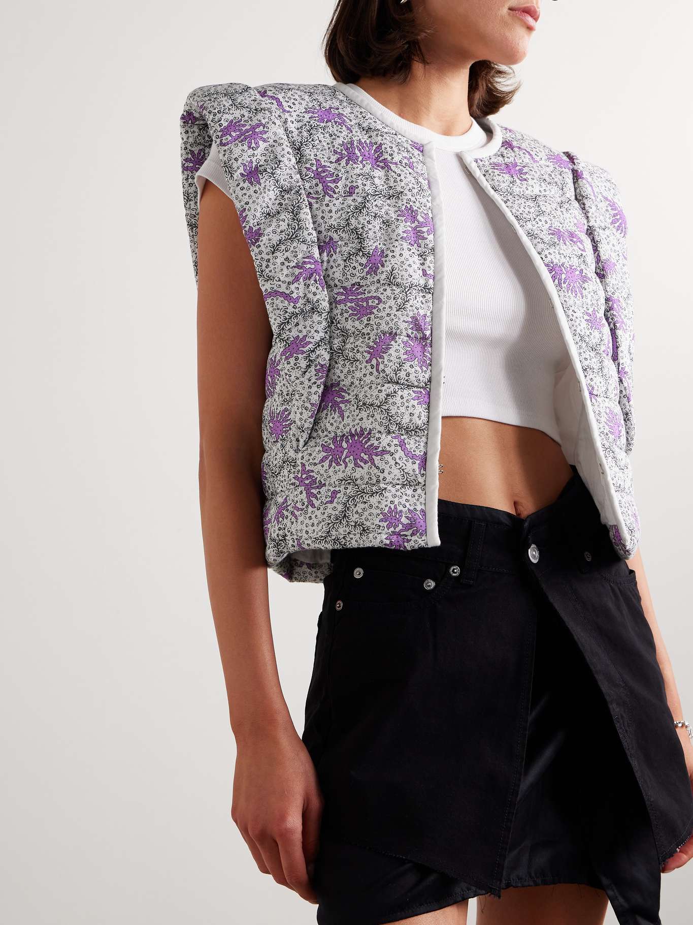 MARANT ÉTOILE Drew convertible printed quilted cotton jacket | NET-A-PORTER