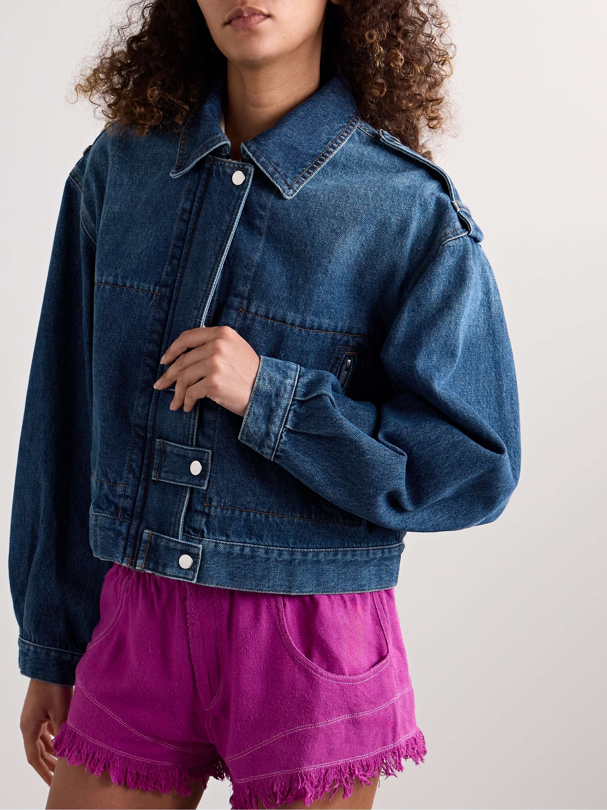 MARANT ÉTOILE Julie denim jacket | NET-A-PORTER