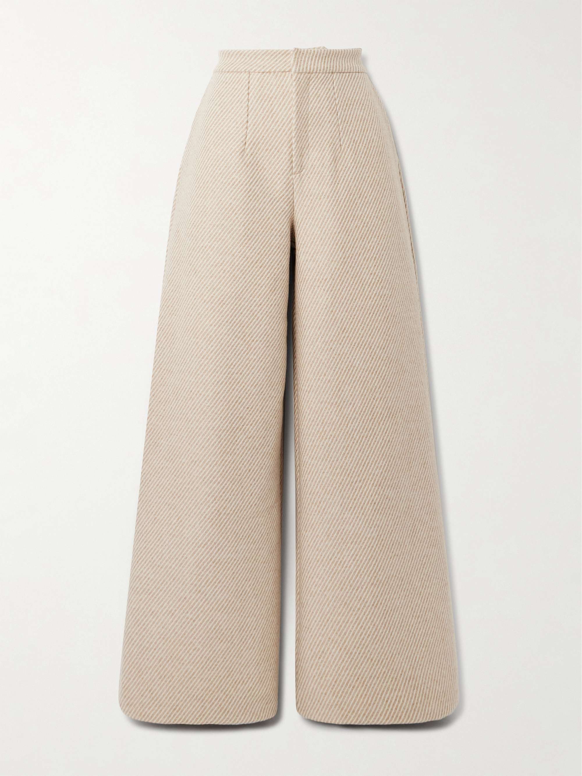 DESTREE Lenore striped wool-blend wide-leg pants | NET-A-PORTER