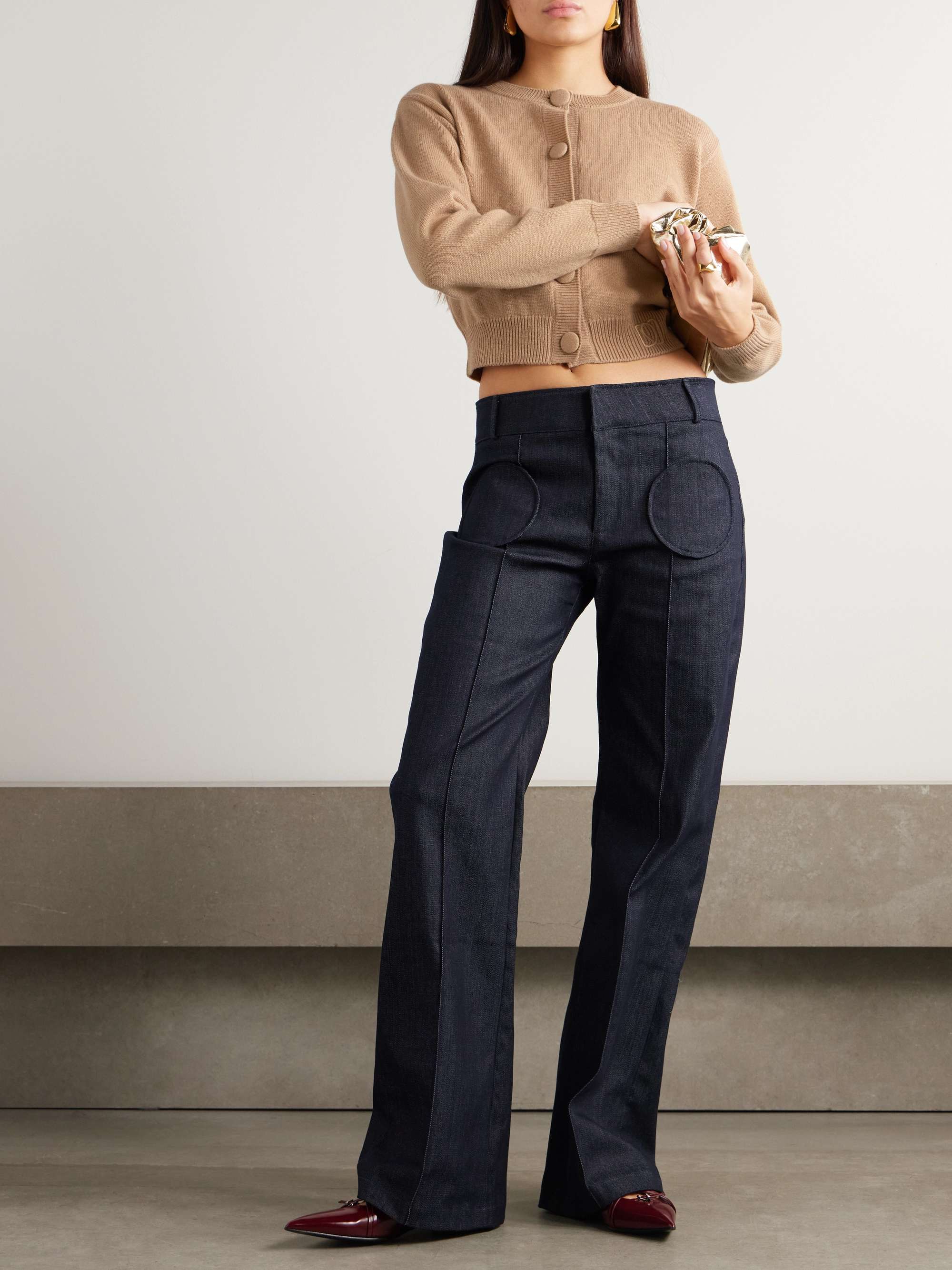 DESTREE Deborah cropped merino and cashmere-blend cardigan | NET-A-PORTER