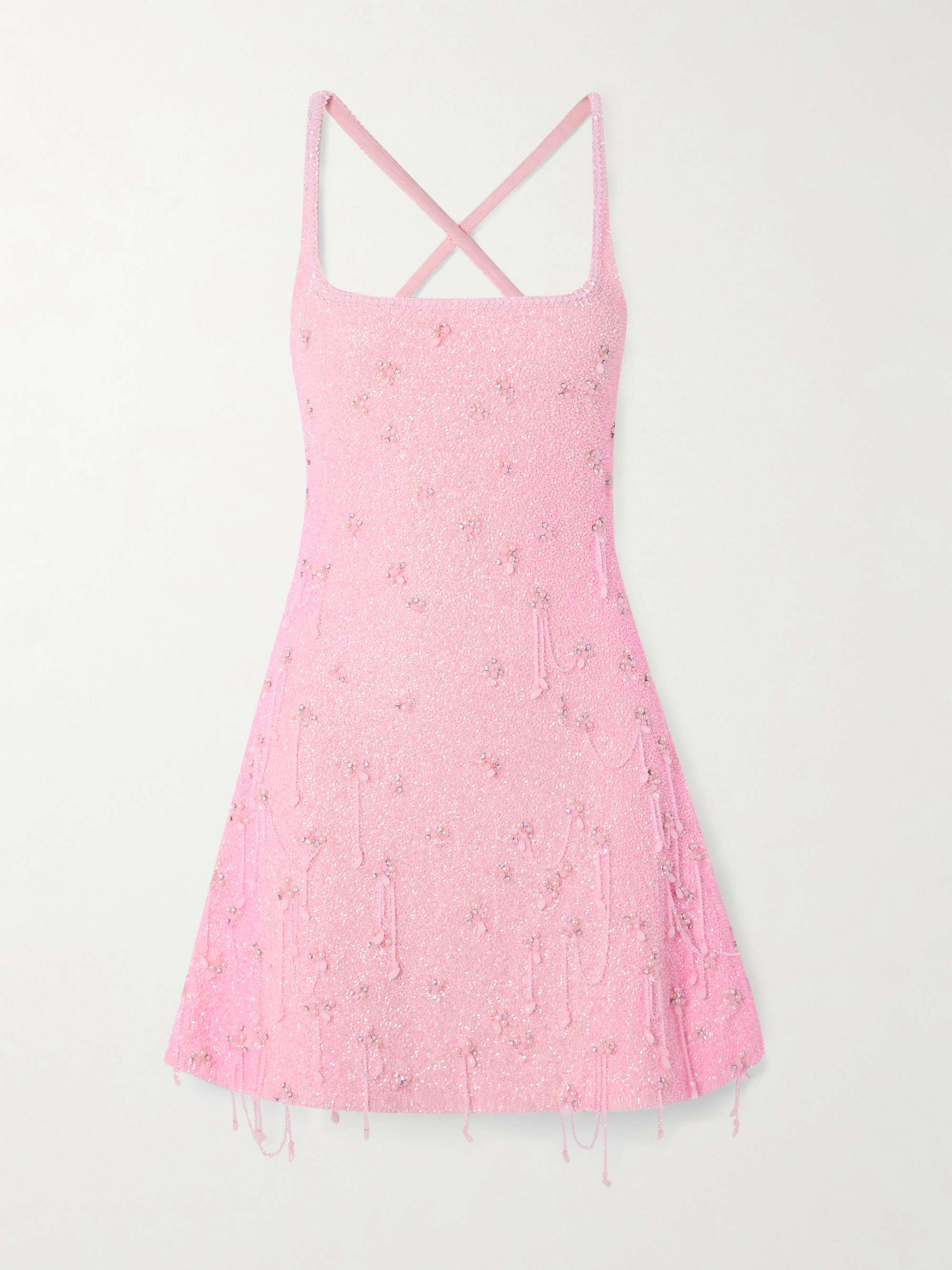 CLIO PEPPIATT Embellished stretch-mesh mini dress | NET-A-PORTER