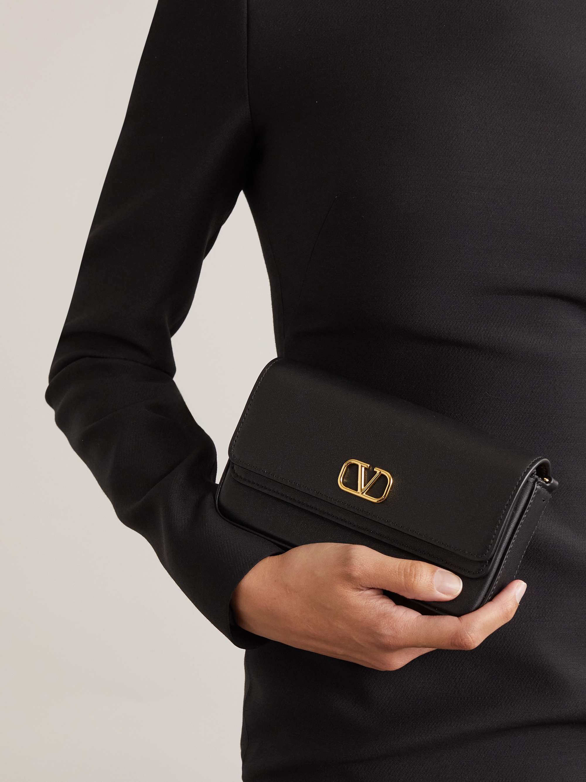 VALENTINO GARAVANI VLOGO embellished leather mini bag | NET-A-PORTER
