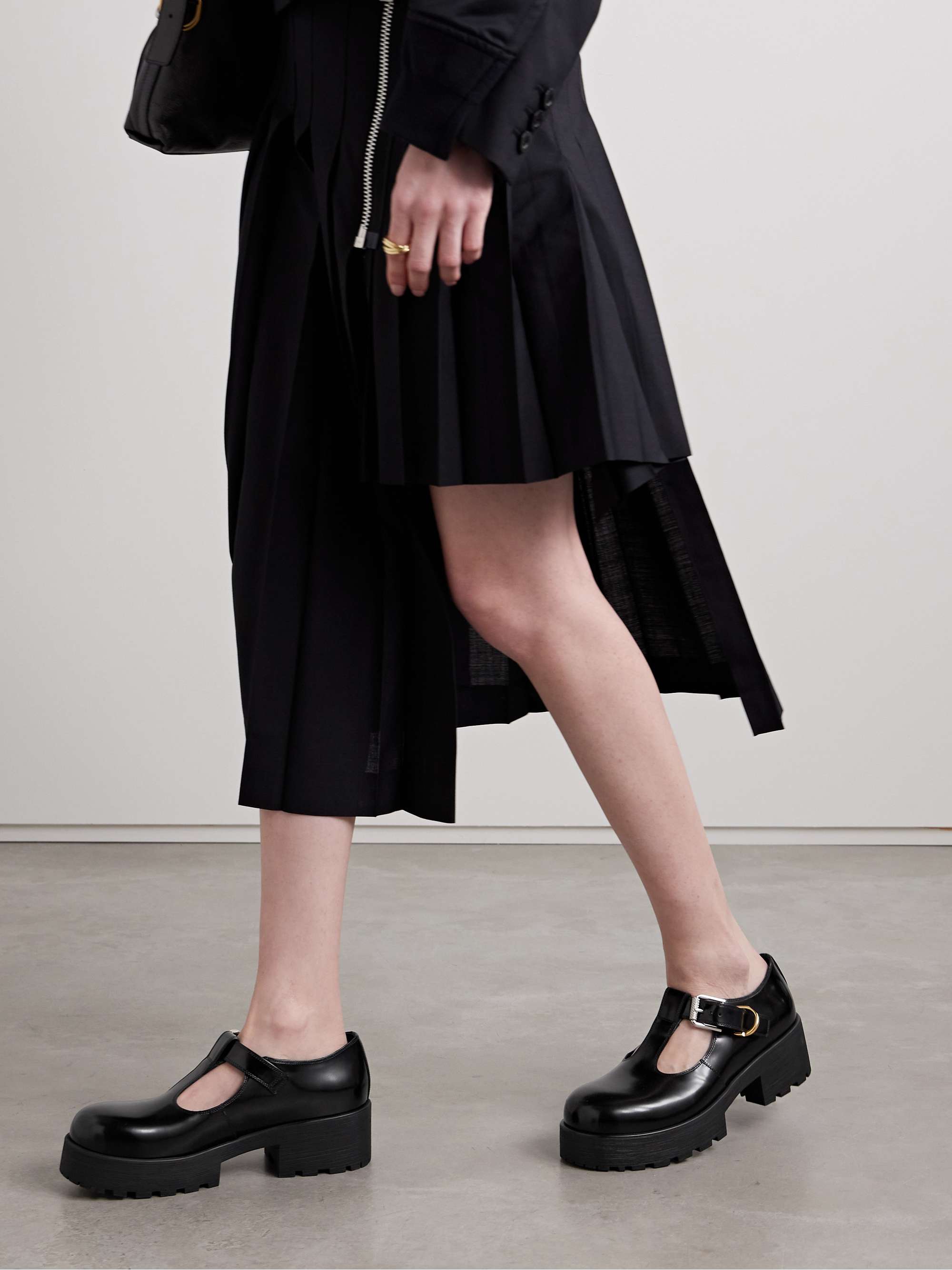 GIVENCHY Voyou Baby leather platform Mary Jane pumps | NET-A-PORTER