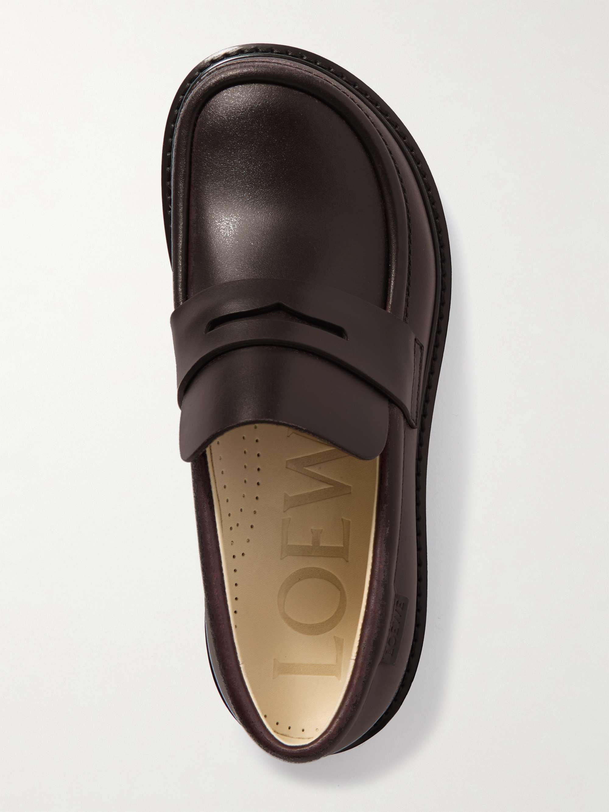 LOEWE Blaze leather loafers | NET-A-PORTER