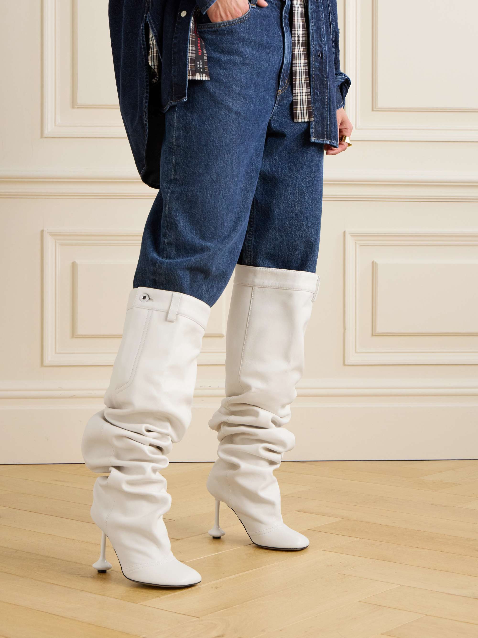 LOEWE Toy Panta leather over-the-knee boots | NET-A-PORTER