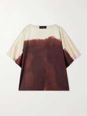 DIMA AYAD Tie-dyed satin-twill tunic | NET-A-PORTER