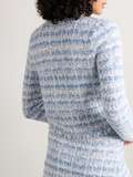Blue Spindle checked metallic tweed jacket | LOVESHACKFANCY | NET-A-PORTER
