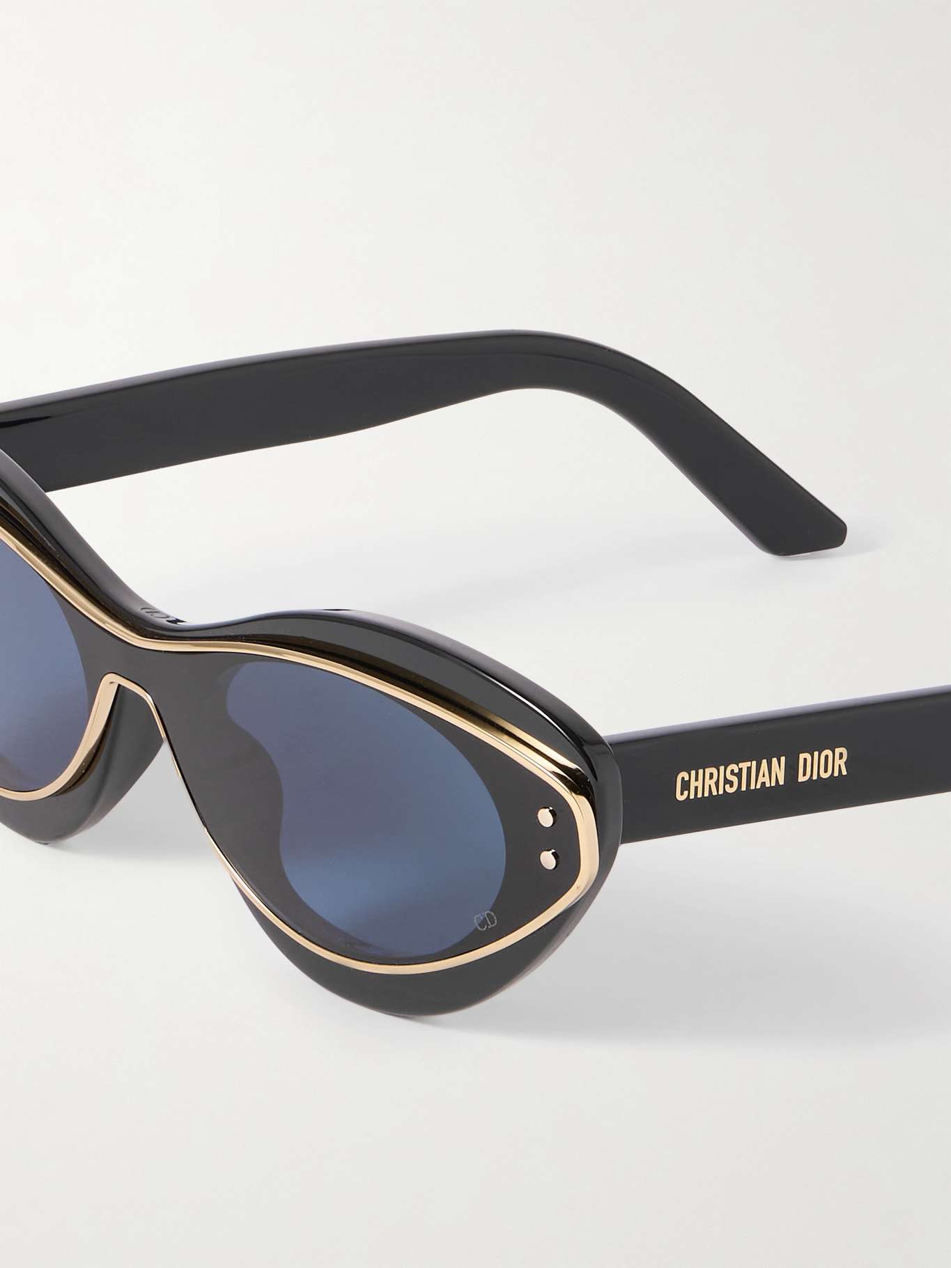 DIOR EYEWEAR DiorMeteor B1I gold-tone and acetate cat-eye sunglasses ...