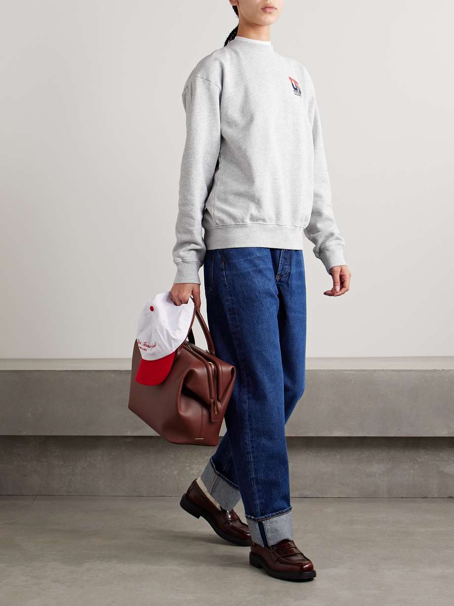 SPORTY & RICH + adidas Originals printed cotton-blend jersey sweatshirt ...