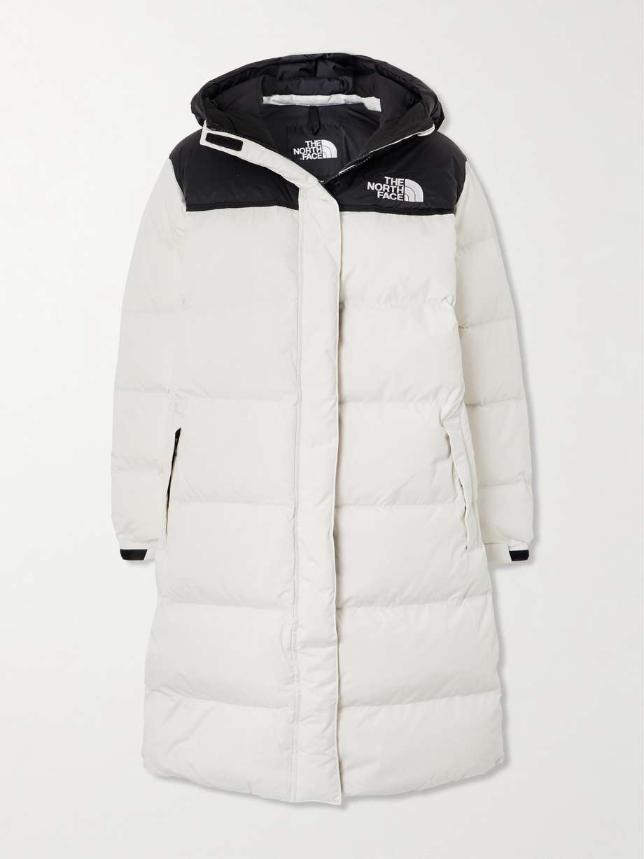 THE NORTH FACE Nuptse hooded embroidered quilted shell down parka | NET ...