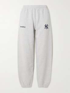 SPORTY & RICH + '47 & The New York Yankees embroidered cotton-jersey ...