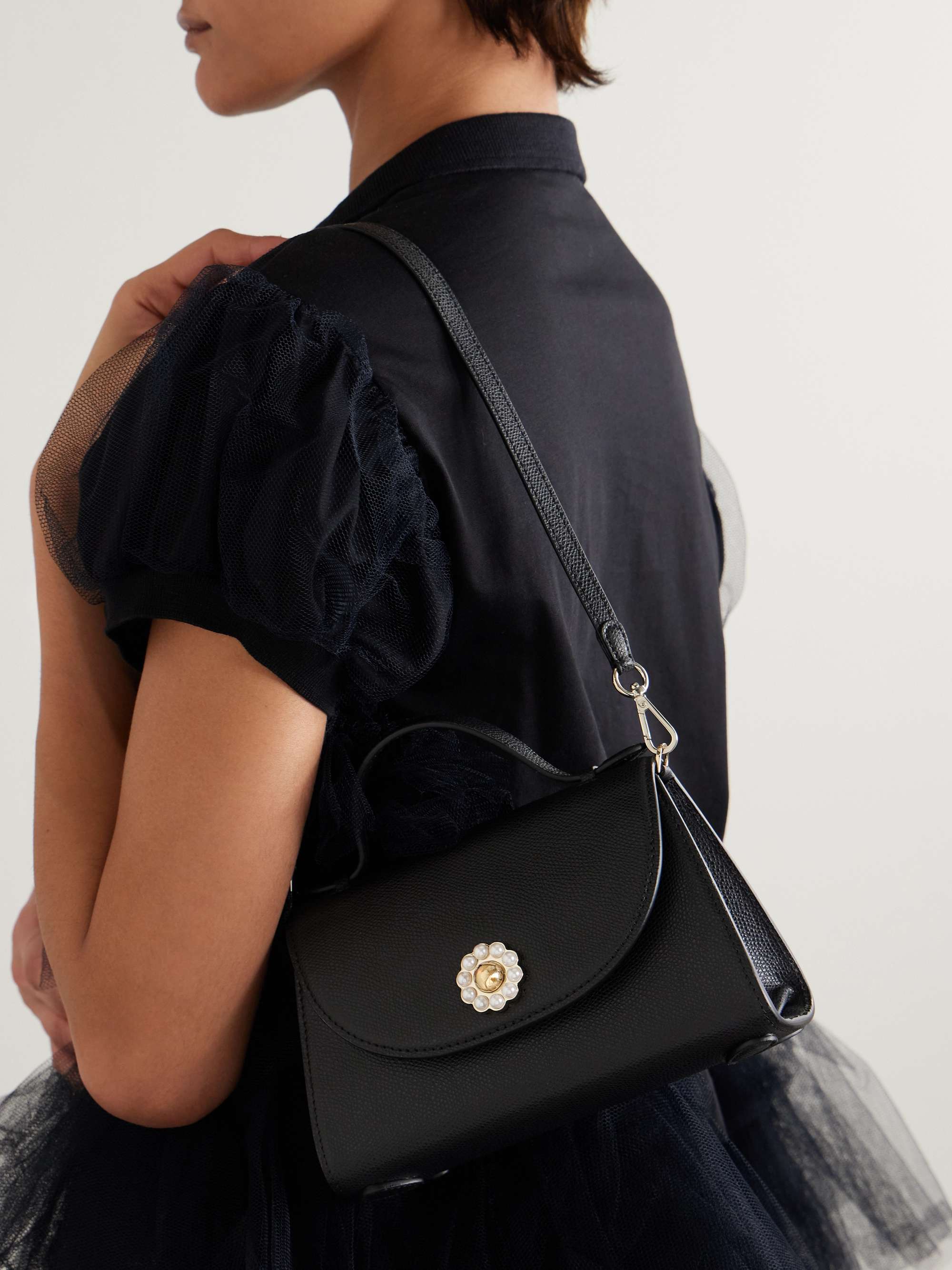 SIMONE ROCHA Pochette Valentine leather tote | NET-A-PORTER