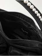 SIMONE ROCHA Webbing-trimmed faux pearl-embellished shell shoulder bag ...