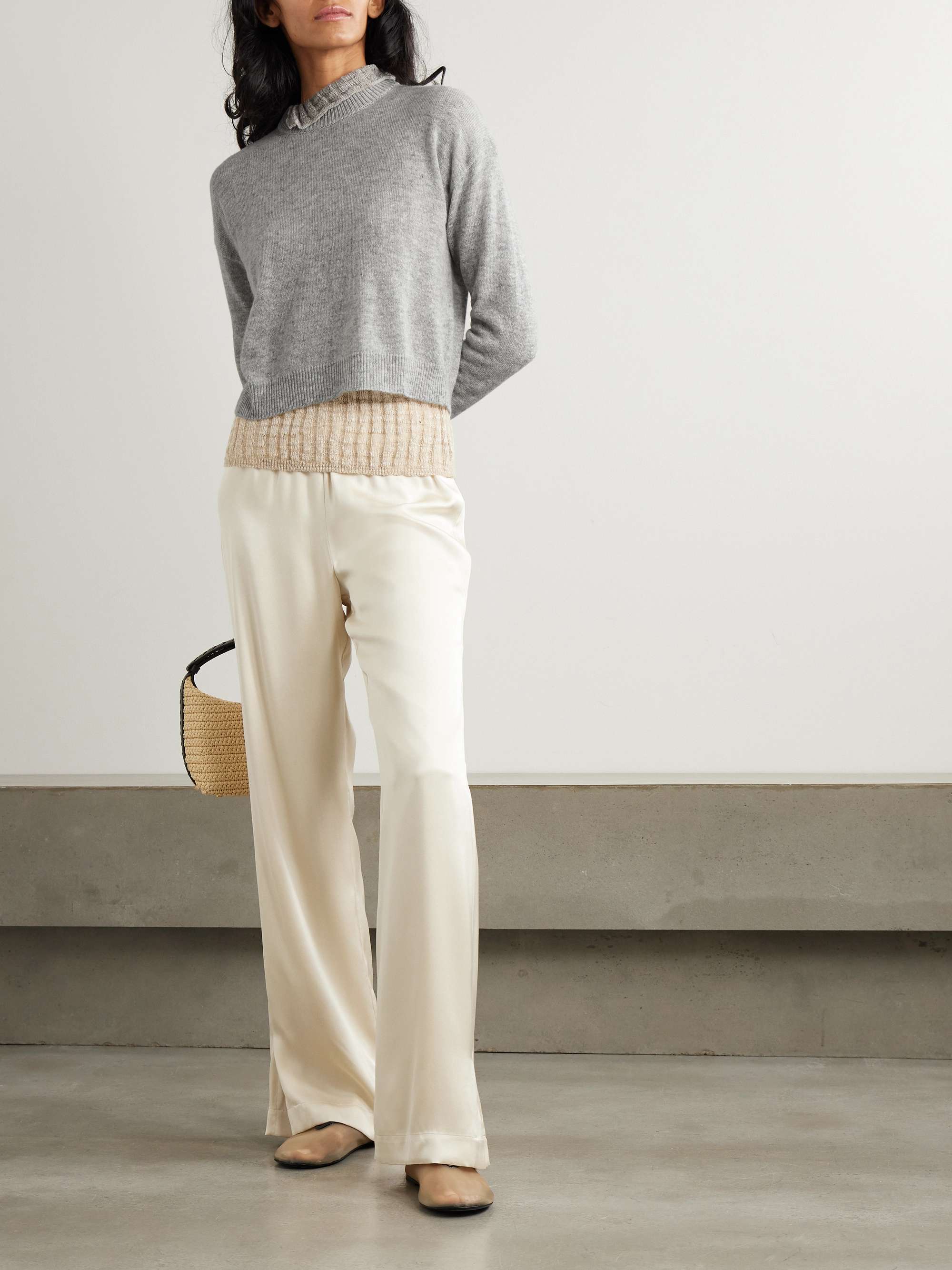 ALLUDE Wool and cashmere-blend sweater | NET-A-PORTER