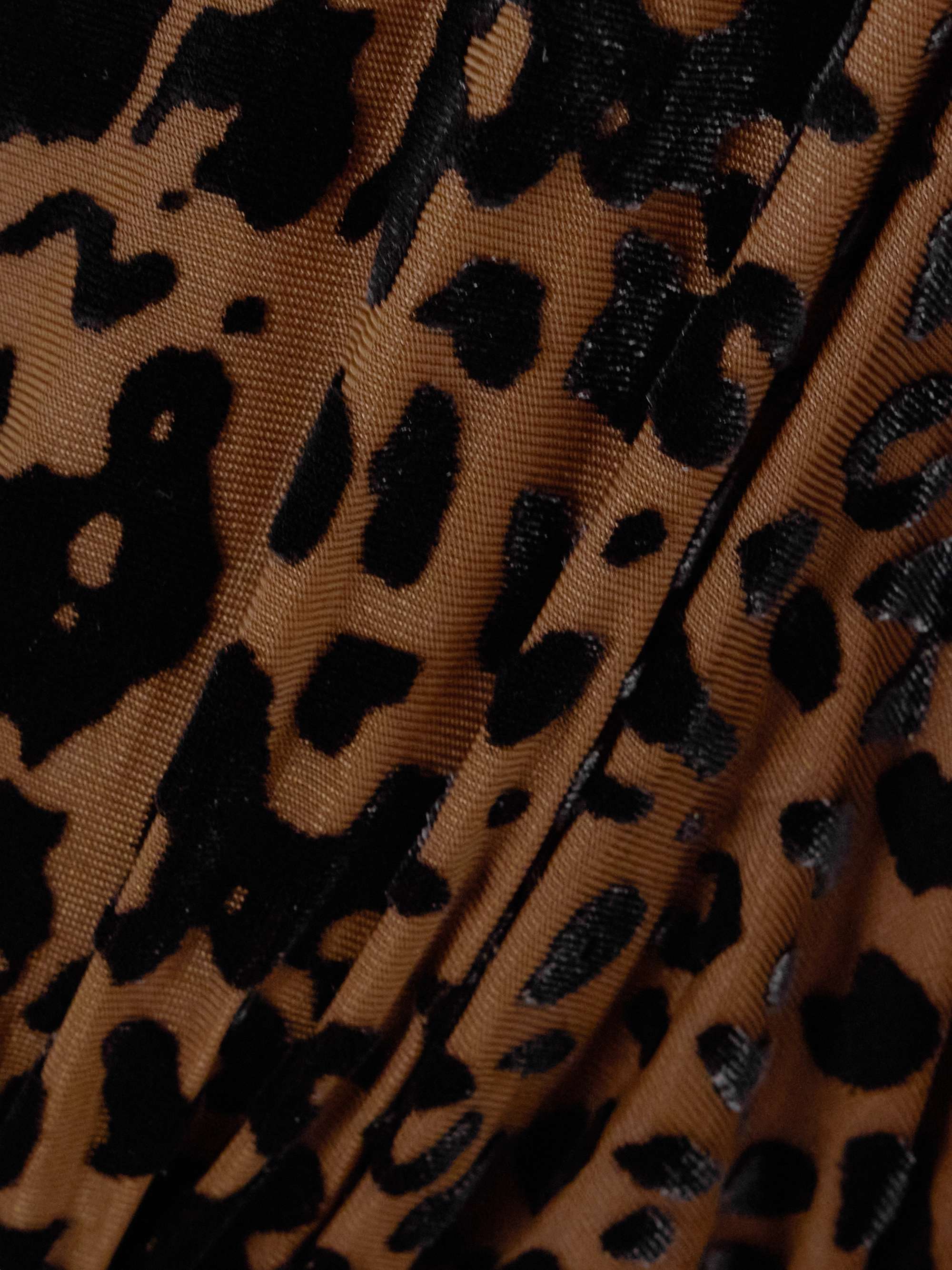 ALEX PERRY Gathered leopard-print mesh and velvet mini dress | NET-A-PORTER