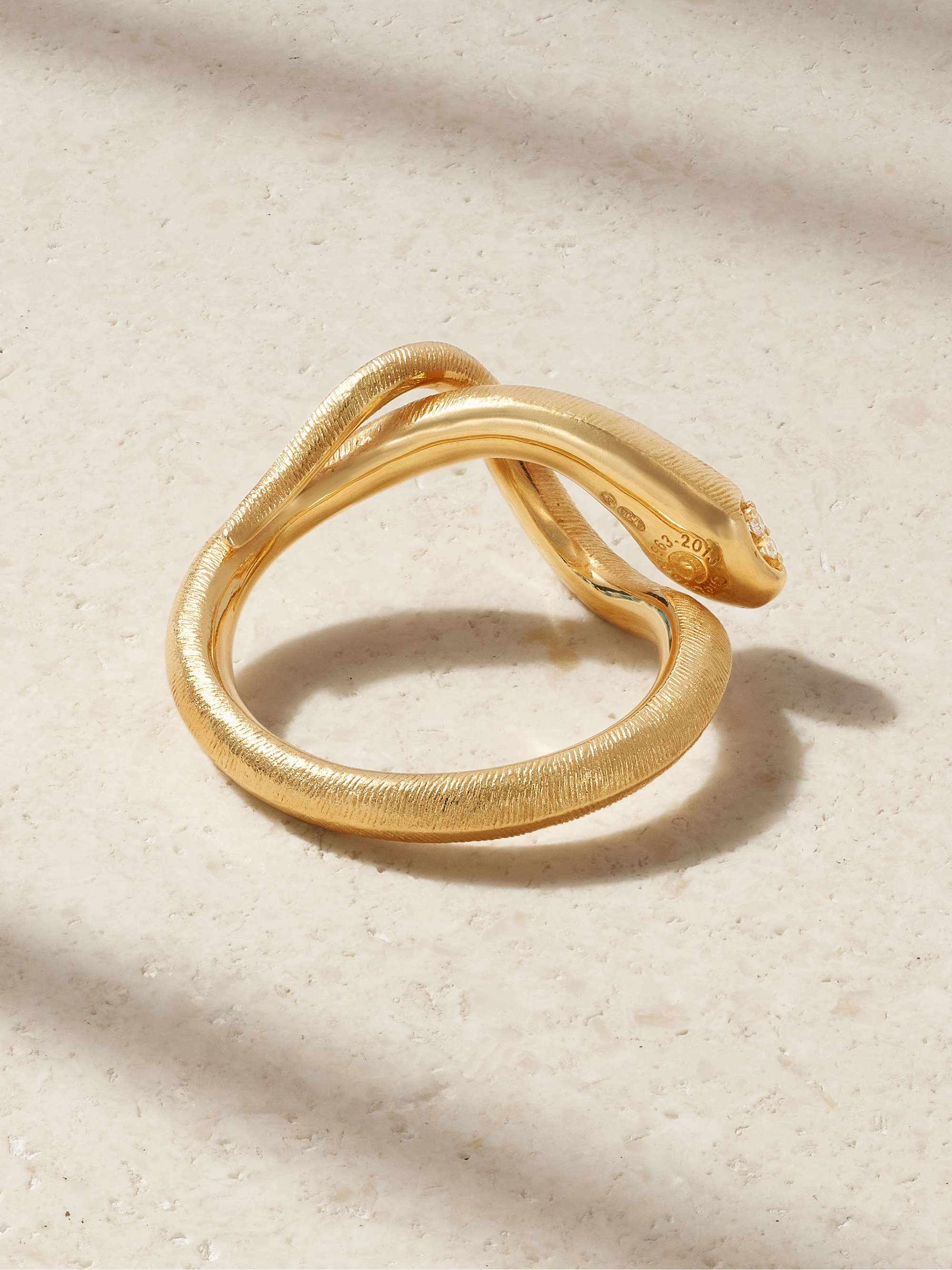 OLE LYNGGAARD COPENHAGEN Small Snakes 18-karat gold diamond ring | NET-A-PORTER