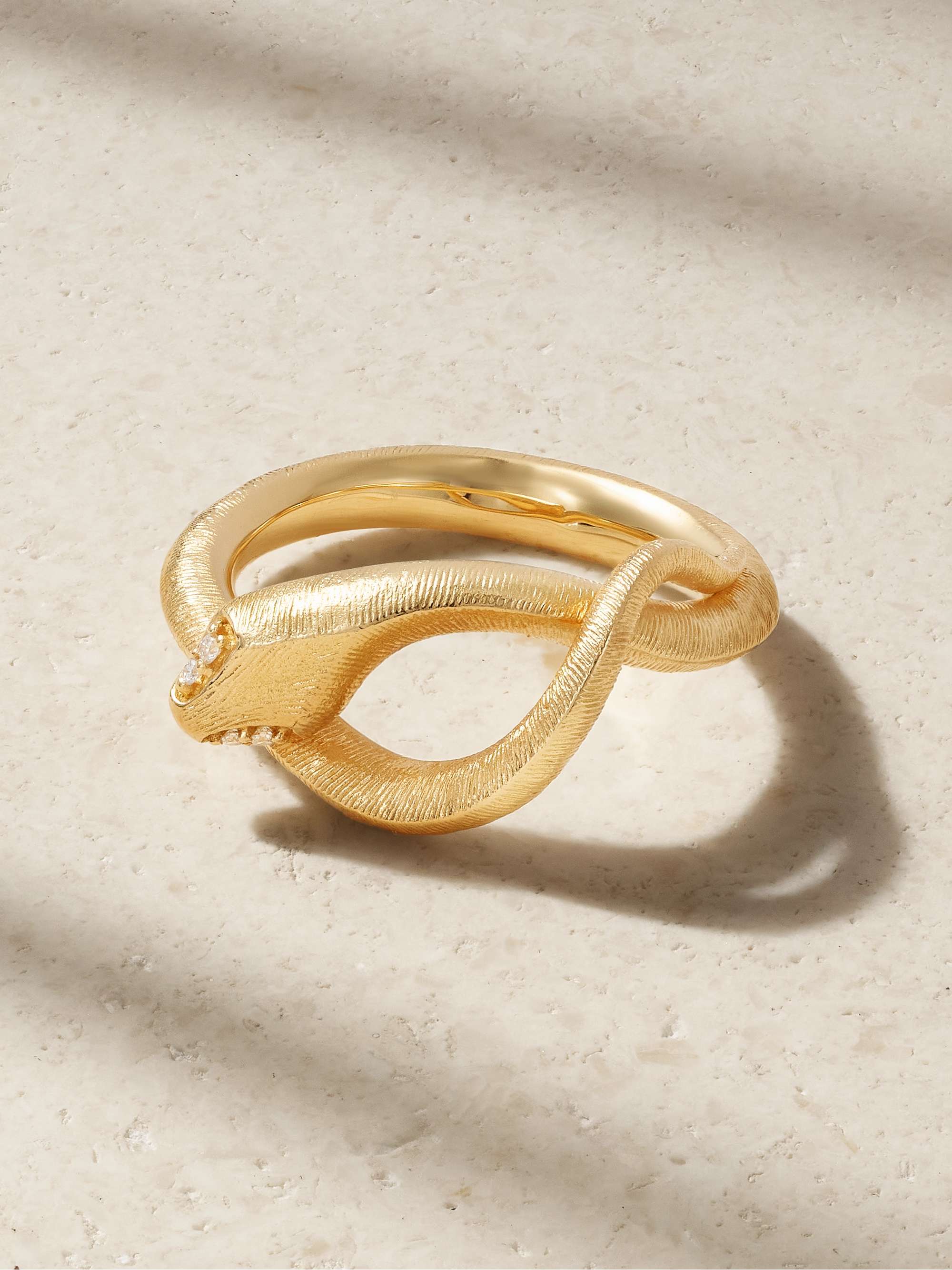 OLE LYNGGAARD COPENHAGEN Small Snakes 18-karat gold diamond ring | NET-A-PORTER