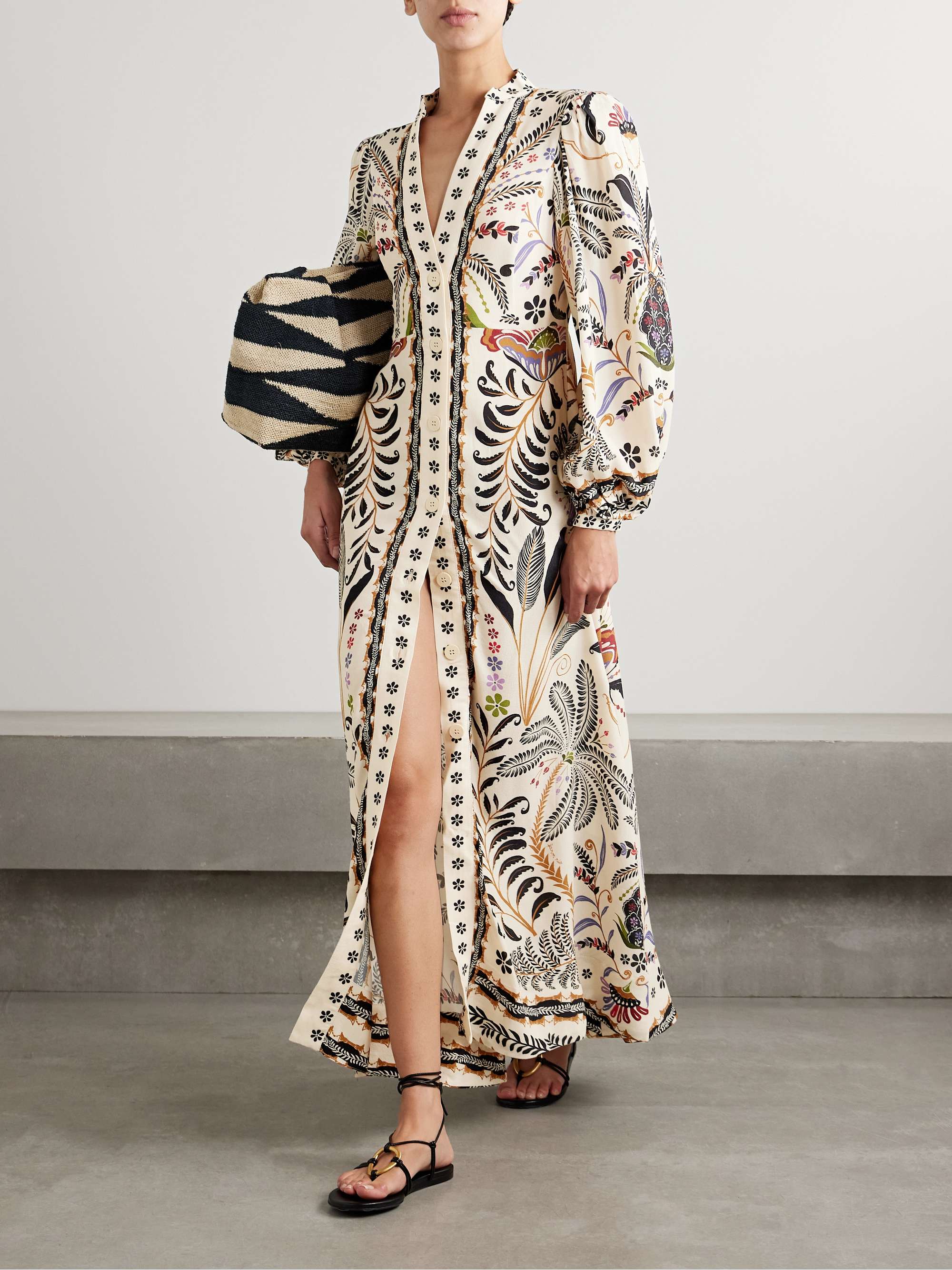 FARM RIO Printed crepe maxi dress | NET-A-PORTER