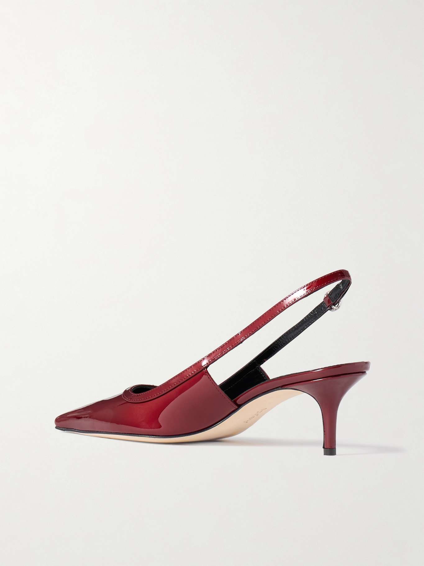 AEYDE Saba buckled patent-leather slingback pumps | NET-A-PORTER