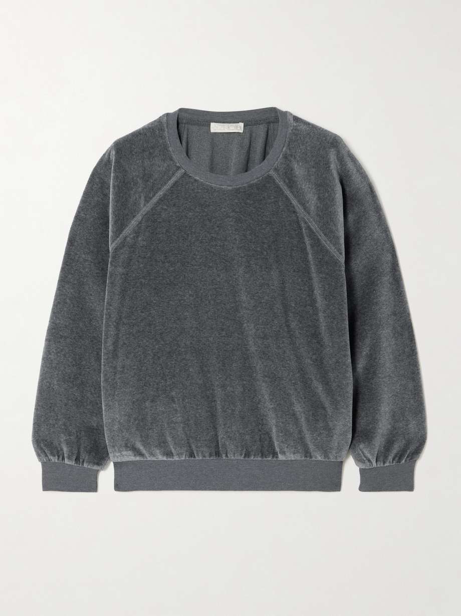 SUZIE KONDI Cotton-blend velour sweater | NET-A-PORTER