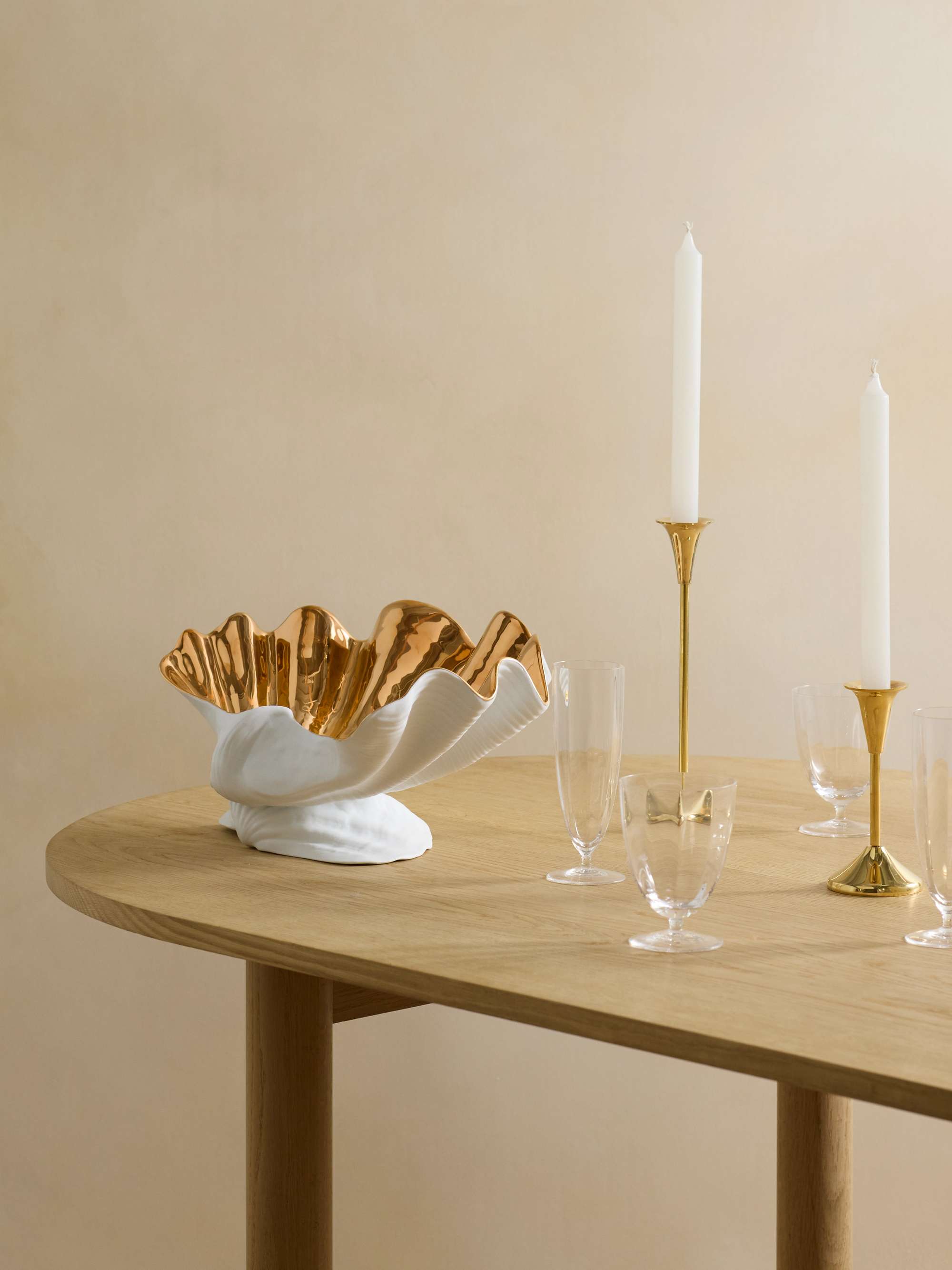 L'OBJET Neptune extra large gold-plated porcelain bowl | NET-A-PORTER